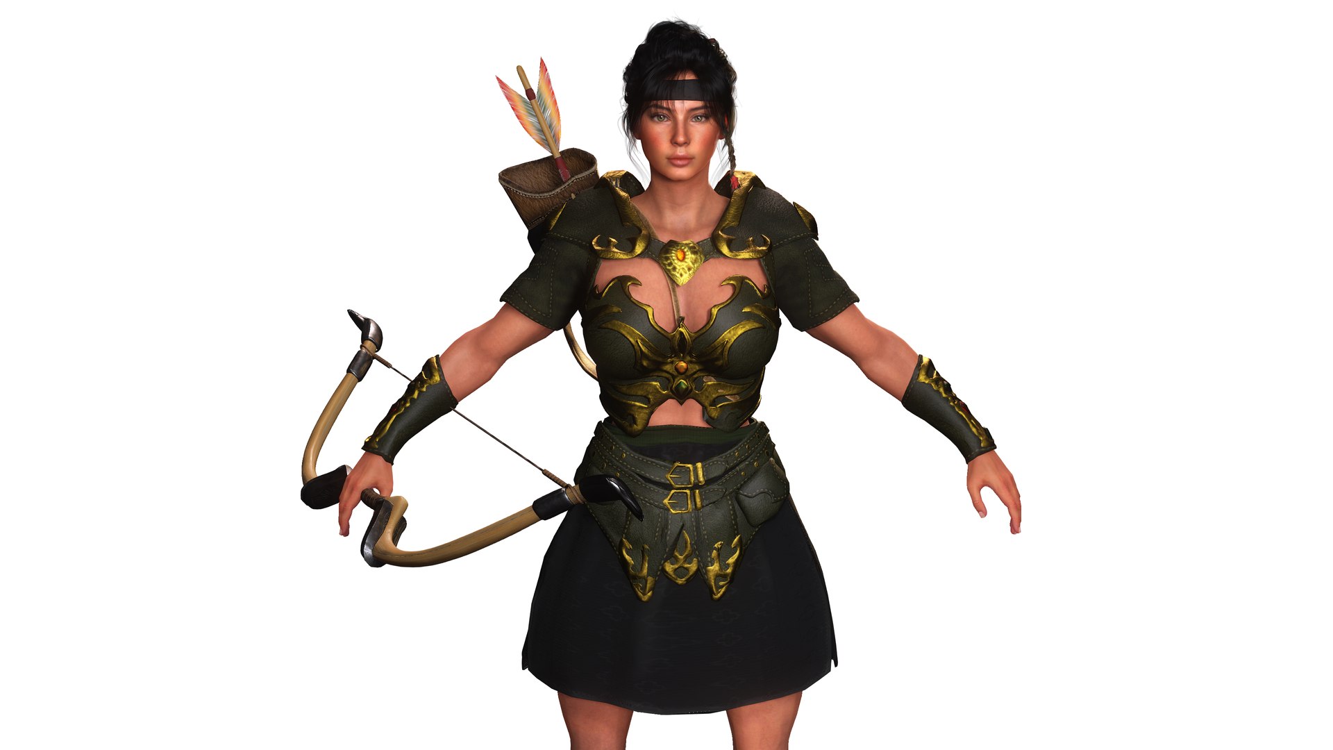 AAA 3D FANTASY FEMALE WARRIOR KNIGHT ELORA -REALISTIC CHARACTER 3D ...