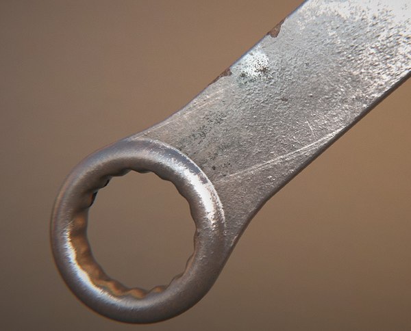 realistic wrench old rusty 3d model