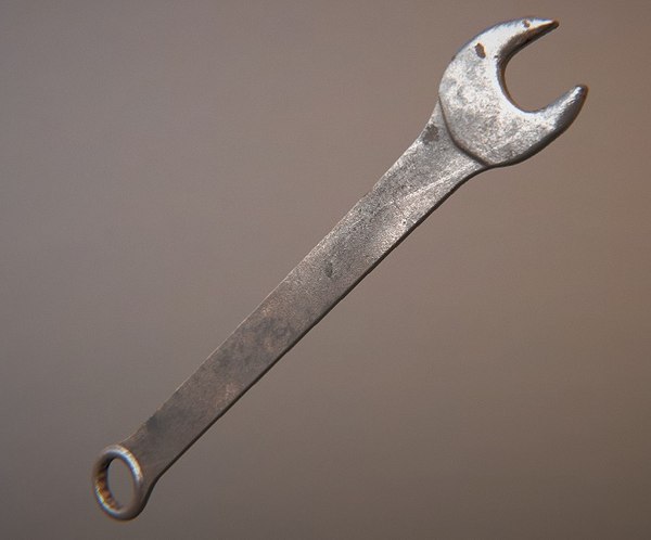 realistic wrench old rusty 3d model