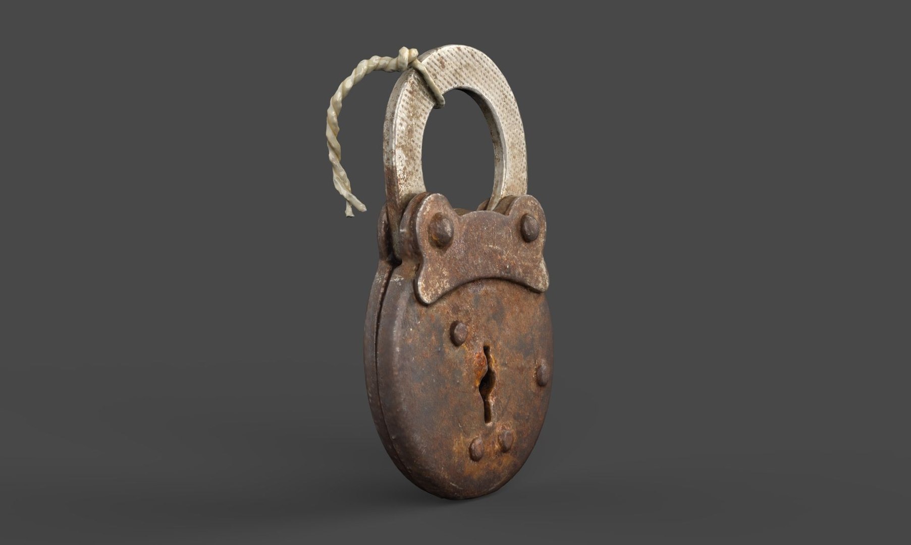 3D Old Metal Lock - TurboSquid 2197194