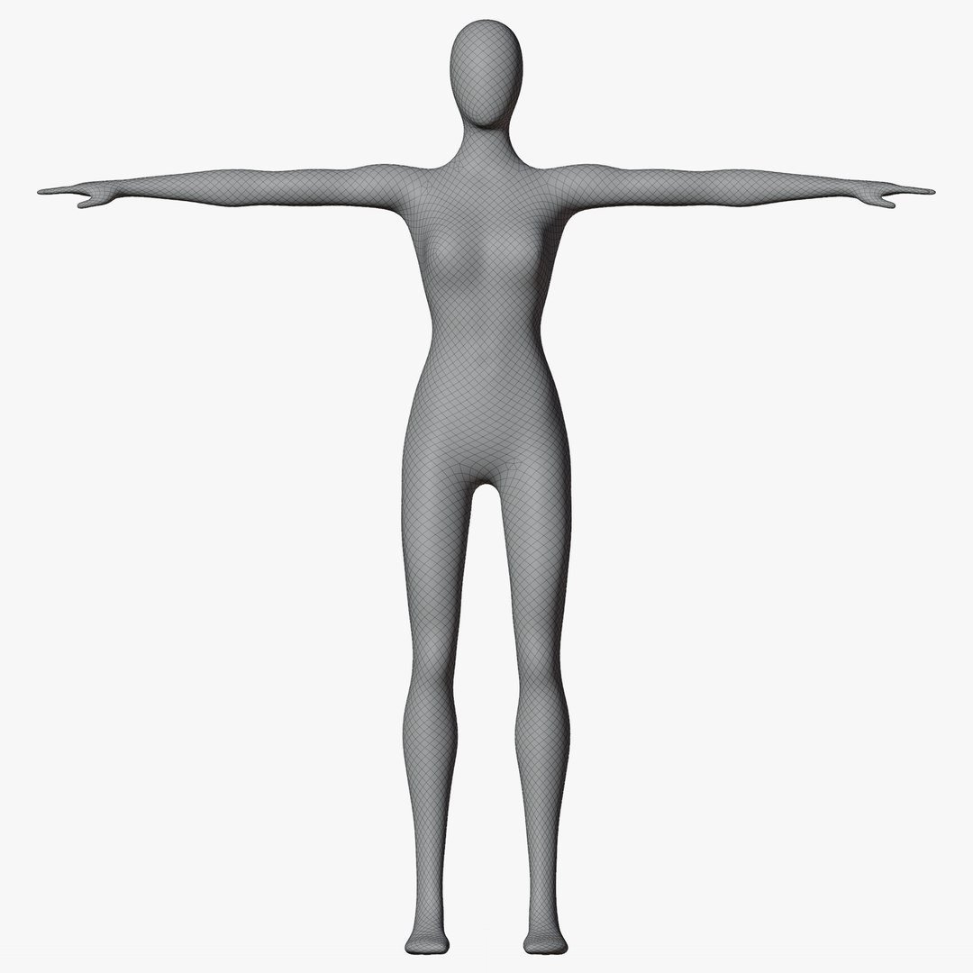 3D T-Pose Female Mannequin - TurboSquid 2237370