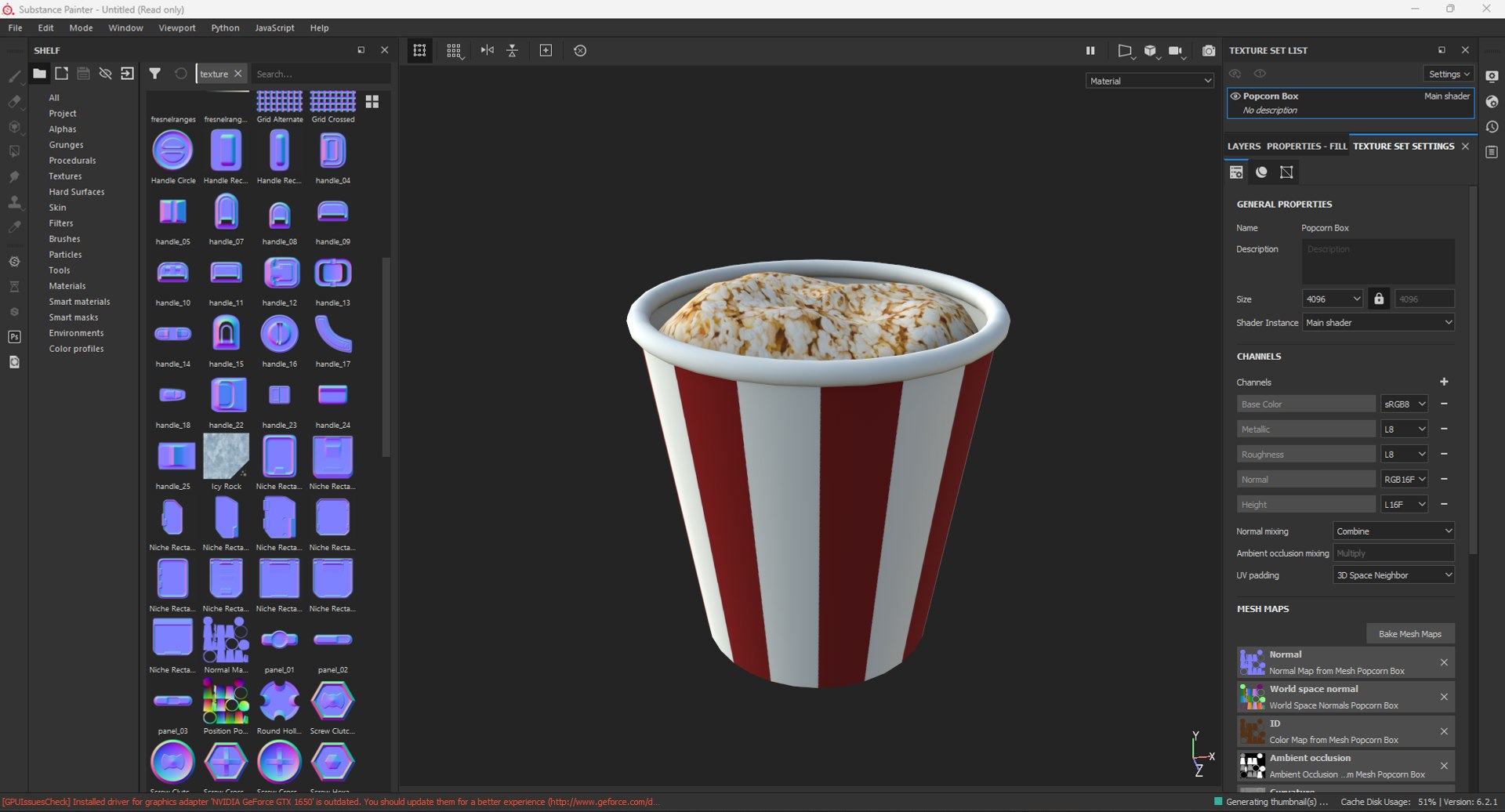 Popcorn Box 3D Model - TurboSquid 2158357