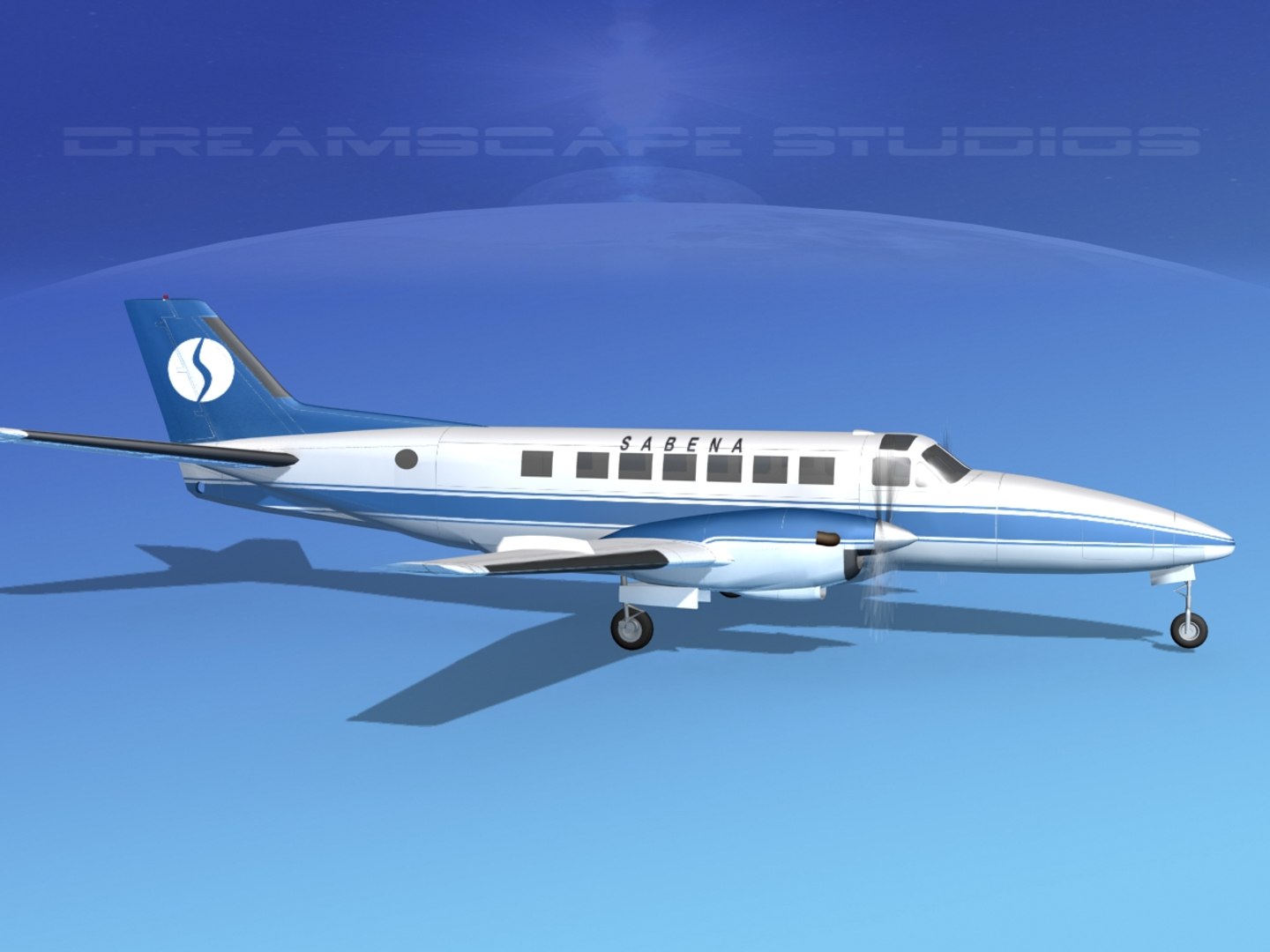 3d Model Of Beechcraft Airliner Turboprop