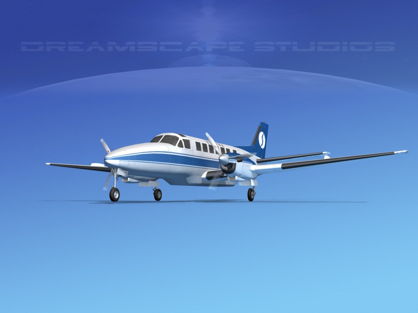 3d Model Of Beechcraft Airliner Turboprop