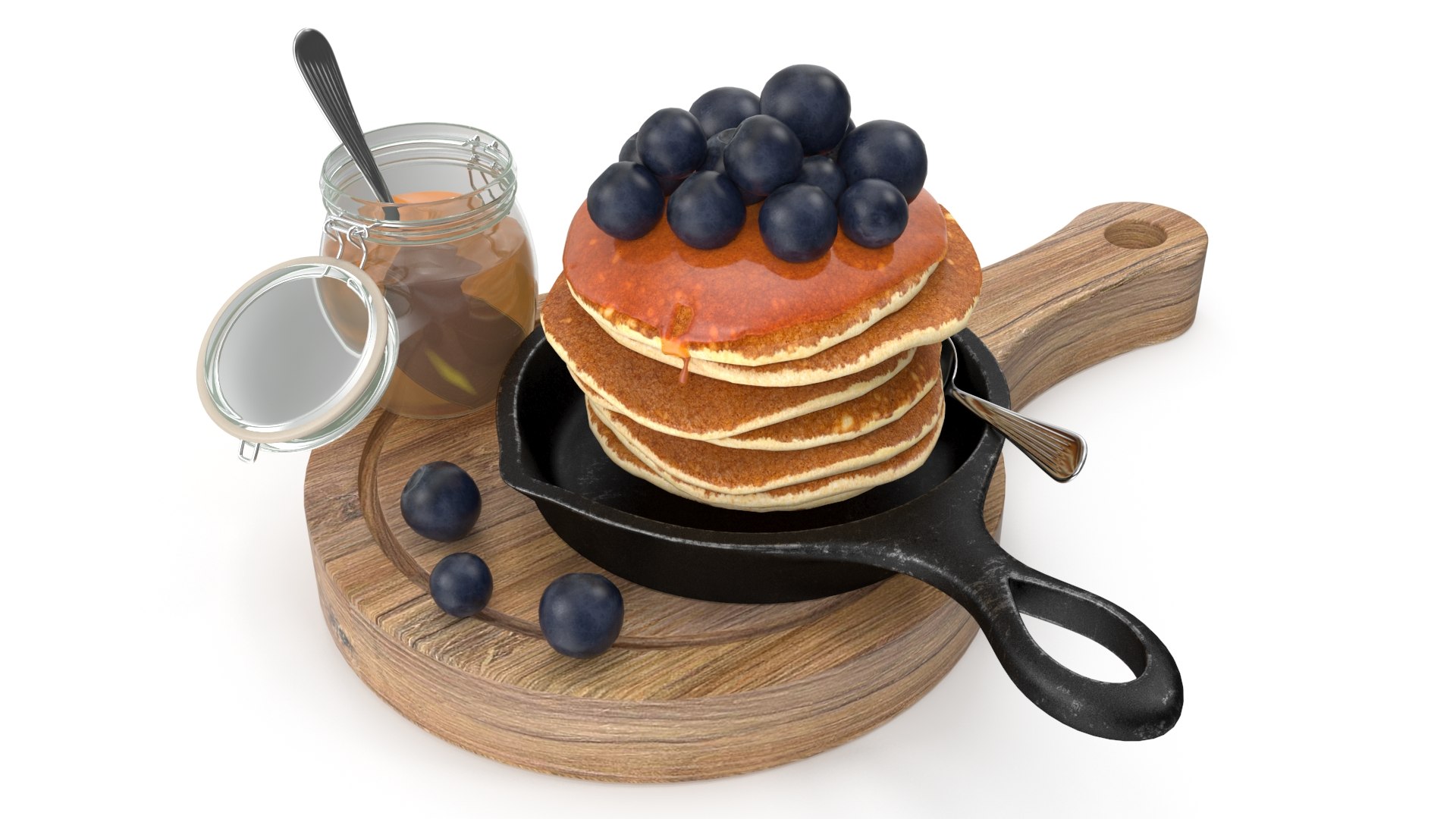 3D Pancake 001 - TurboSquid 2130965