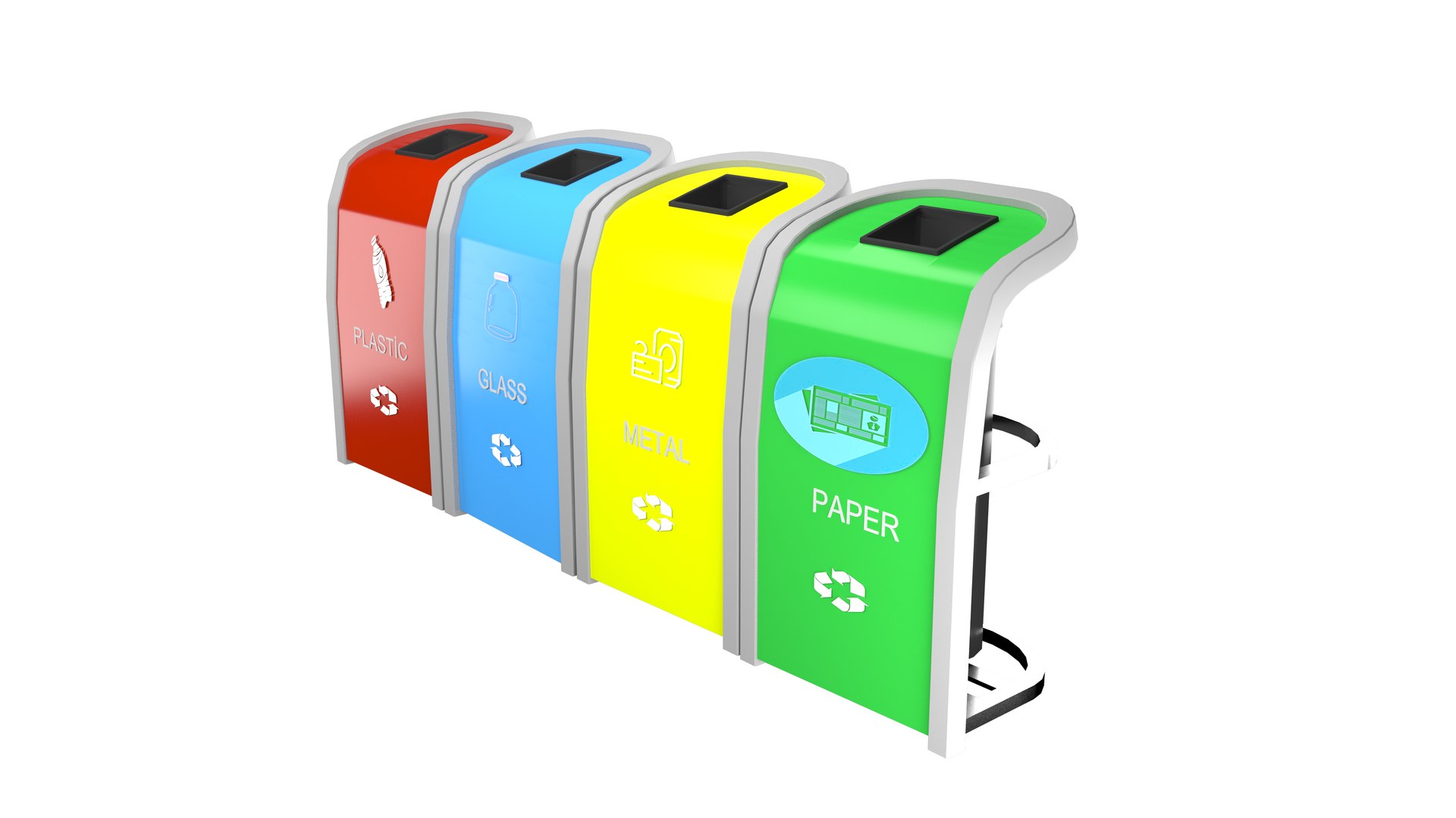 Recycle Bins 3D Model - TurboSquid 1500694