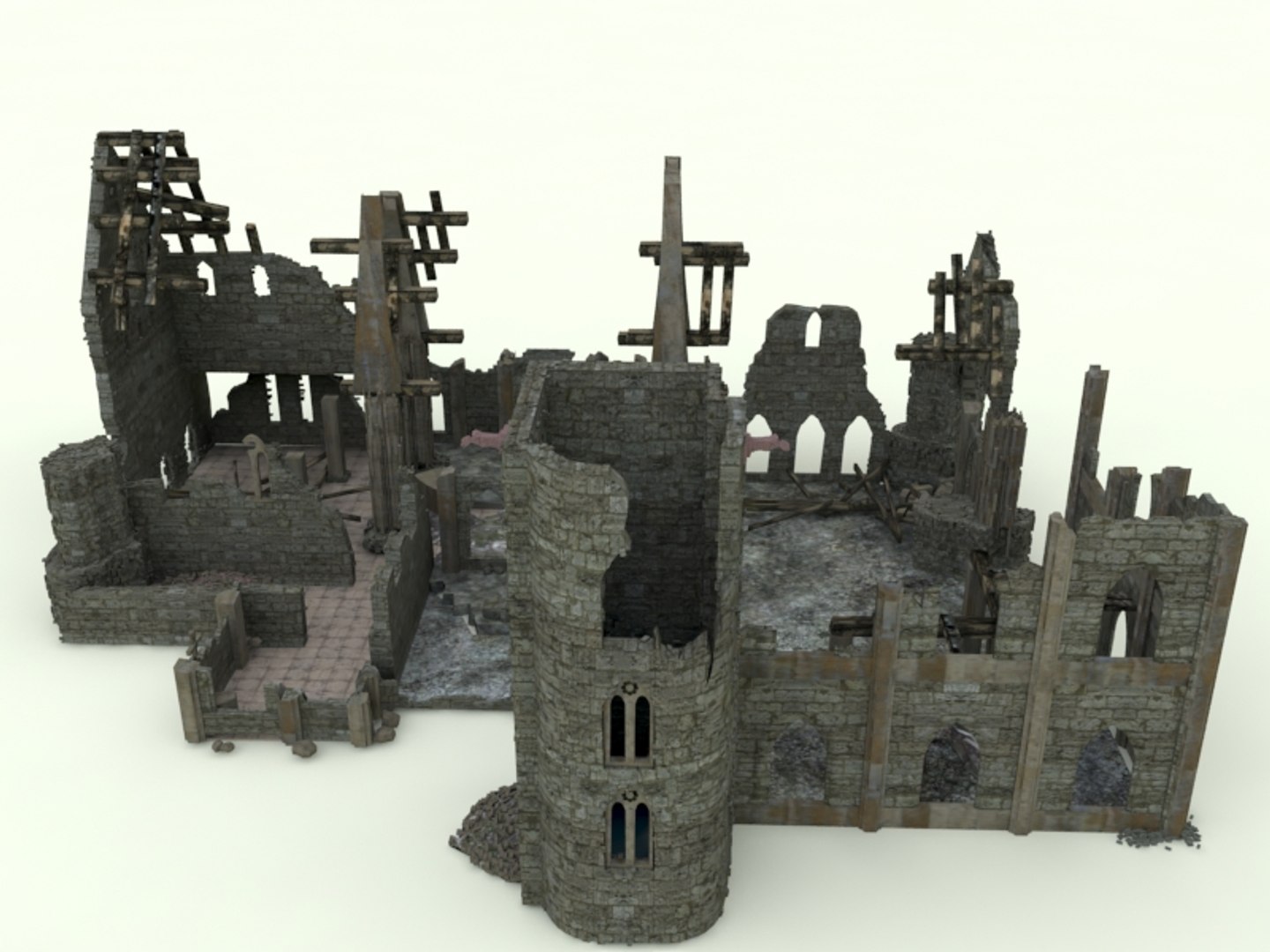 3d Ruin Wall