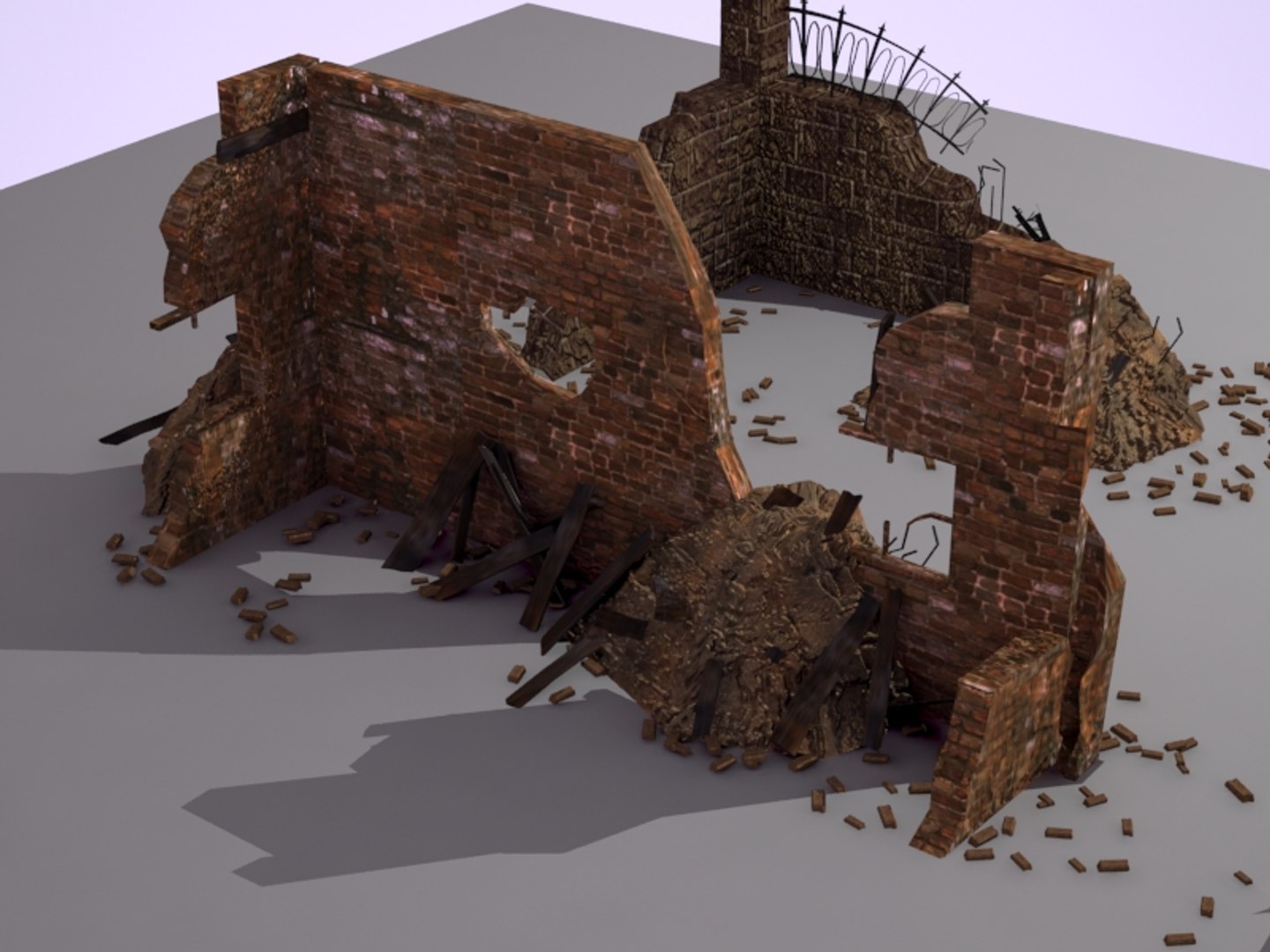 3d Ruin Wall