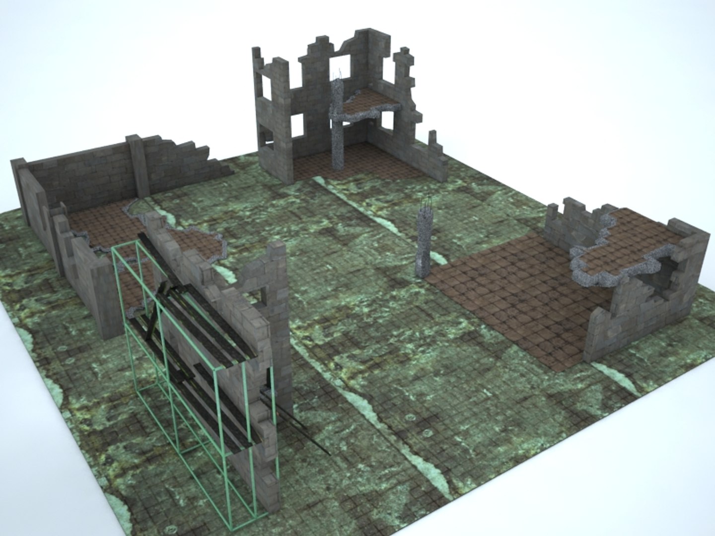 3d Ruin Wall