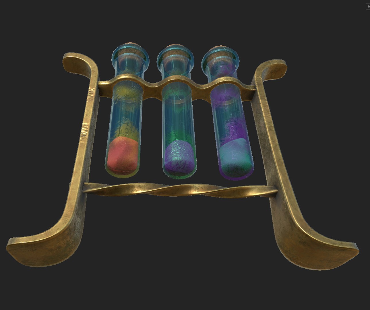 3D Model Glass Tubes Substances Pbr - TurboSquid 1277961
