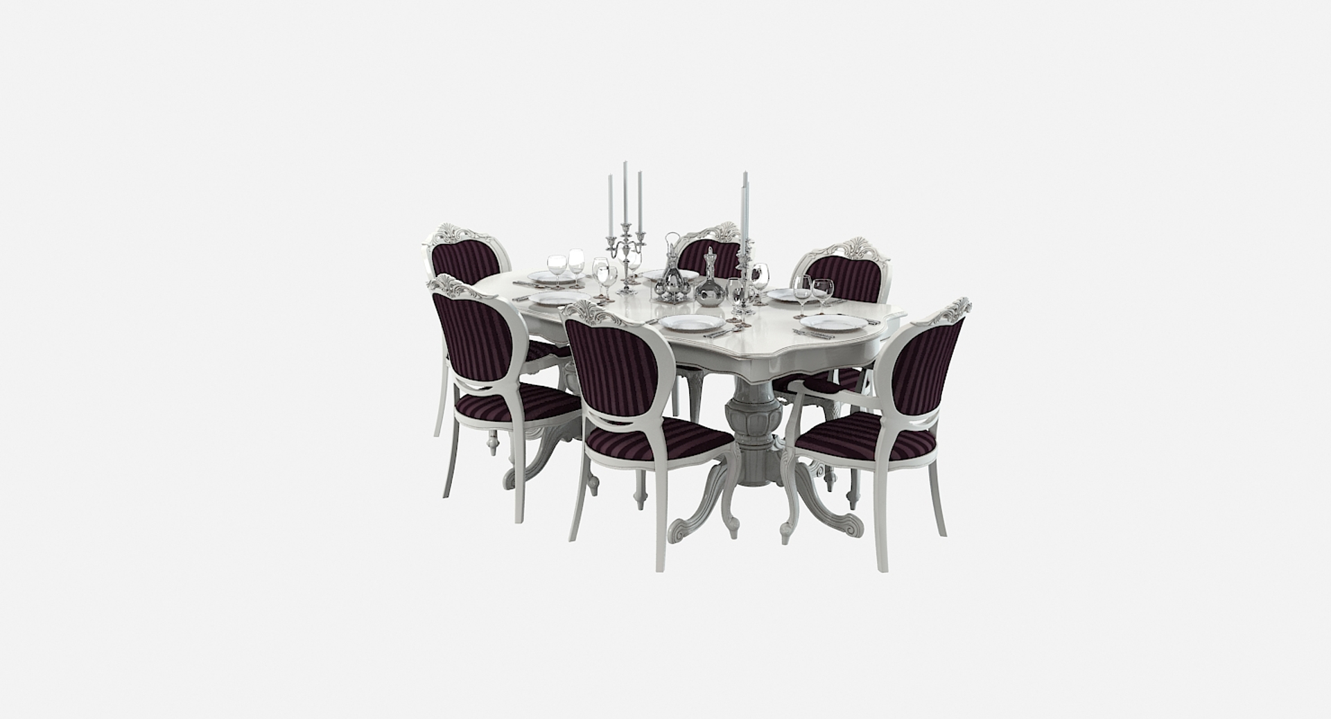 Dining Table Set 3d Model