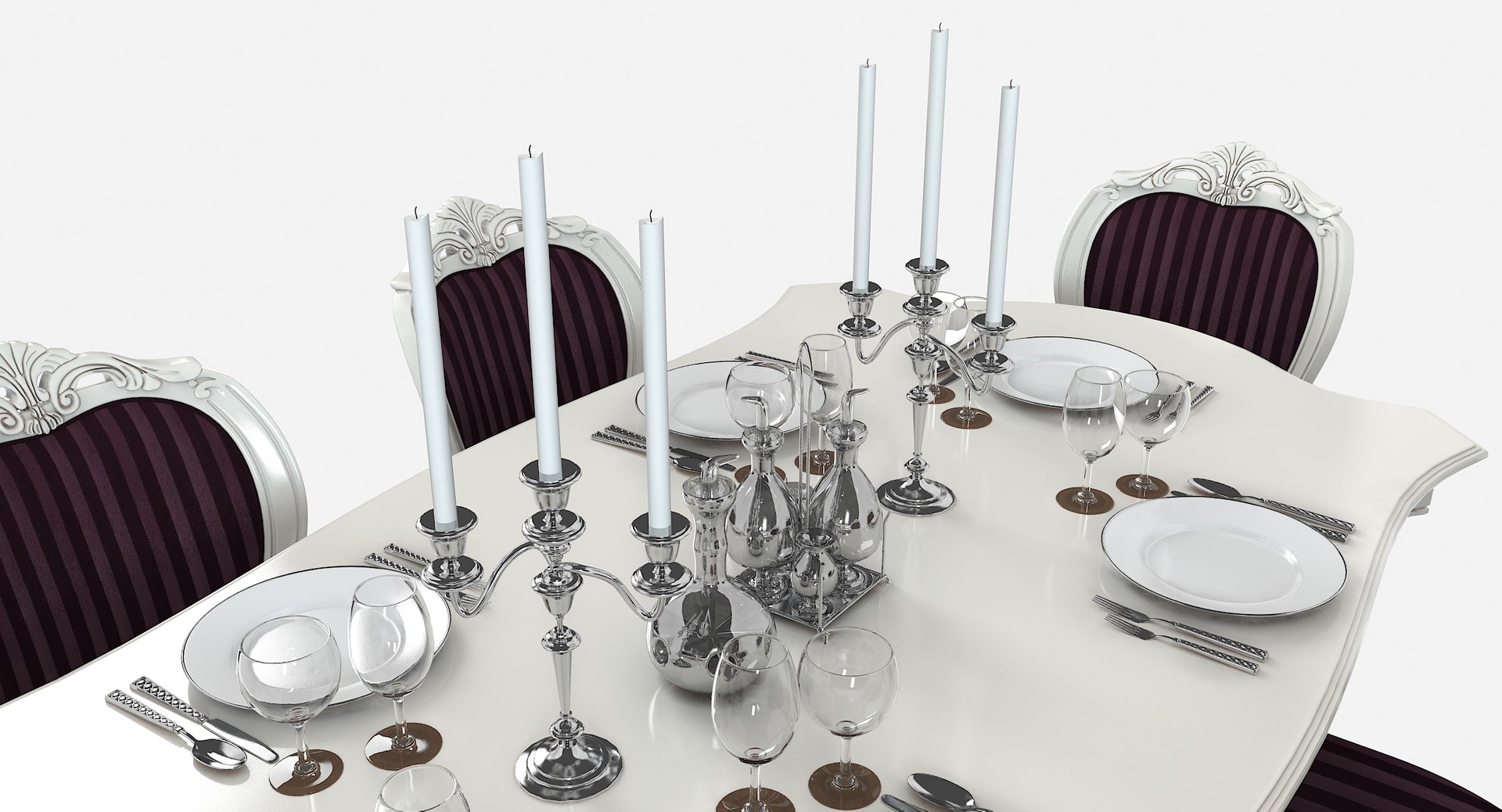 Dining Table Set 3d Model