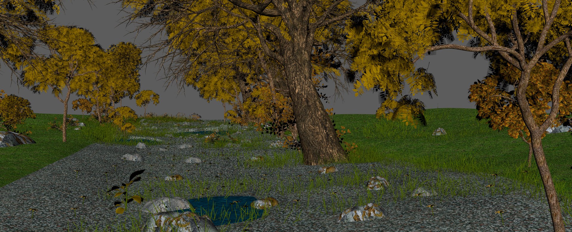 Path Forest Autumn 3D Model - TurboSquid 1409953