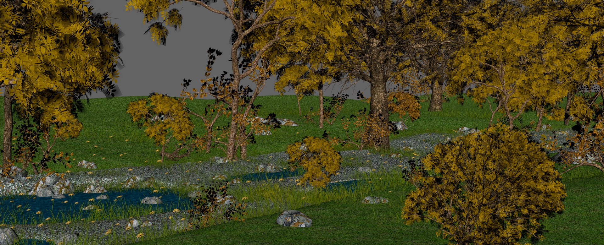 Path Forest Autumn 3D Model - TurboSquid 1409953