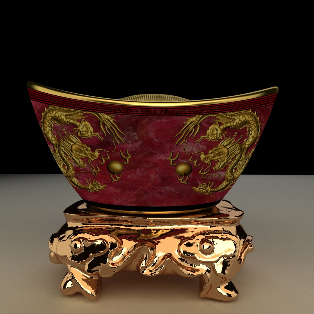 Chinese Gold Ingot 3D - TurboSquid 1553572