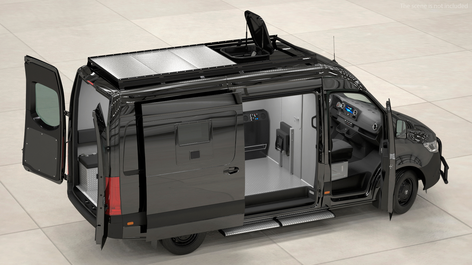 Mercedes Bulletproof Armored Van Rigged 3D - TurboSquid 1967974