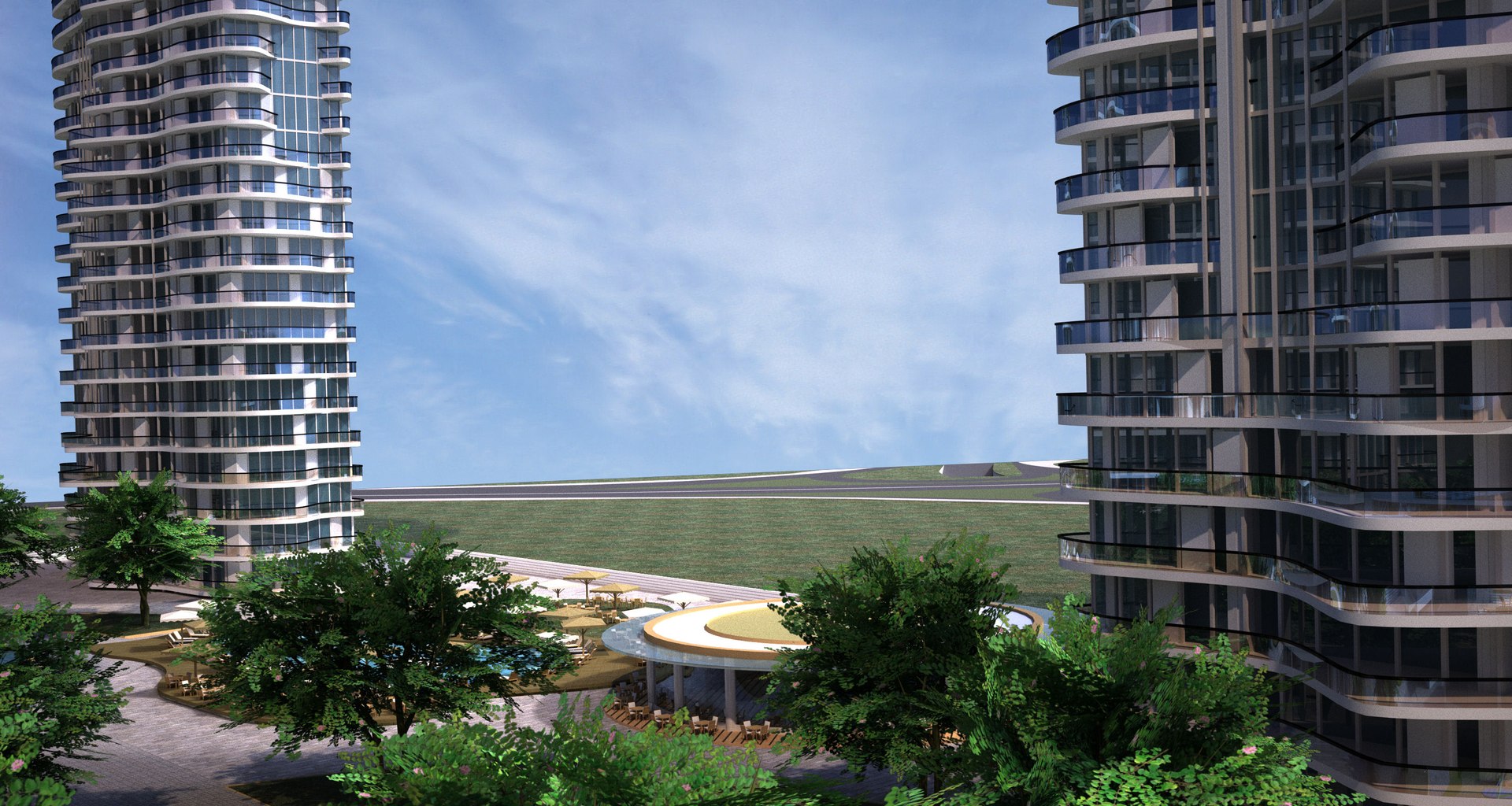 3D Model High-rise Residence Towers - TurboSquid 1459100