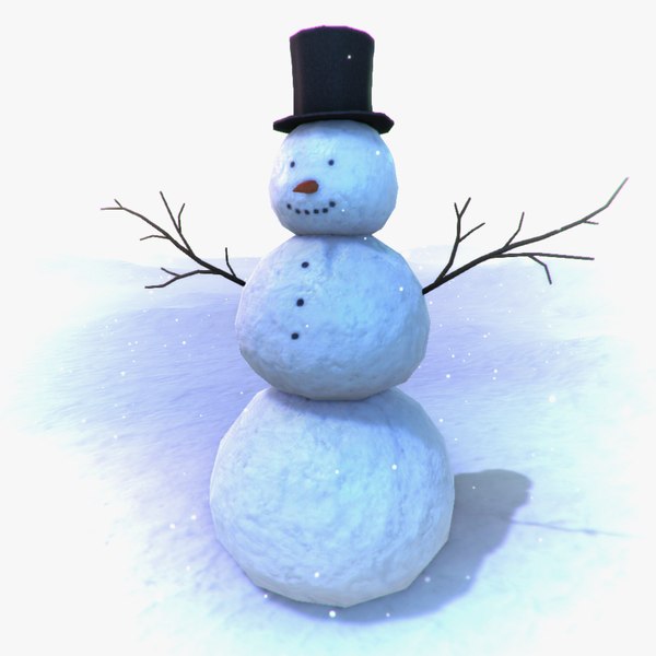 3d snowman snow