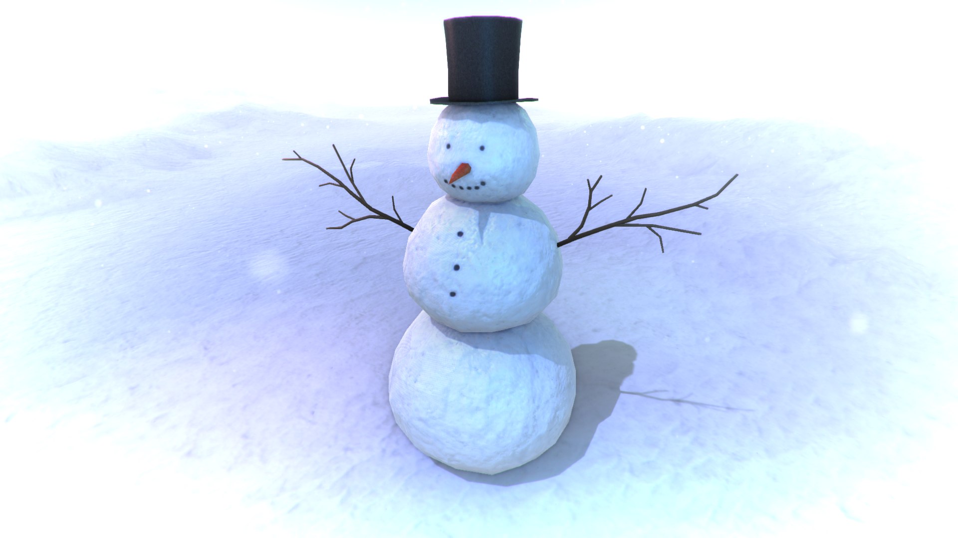 3d Snowman Snow