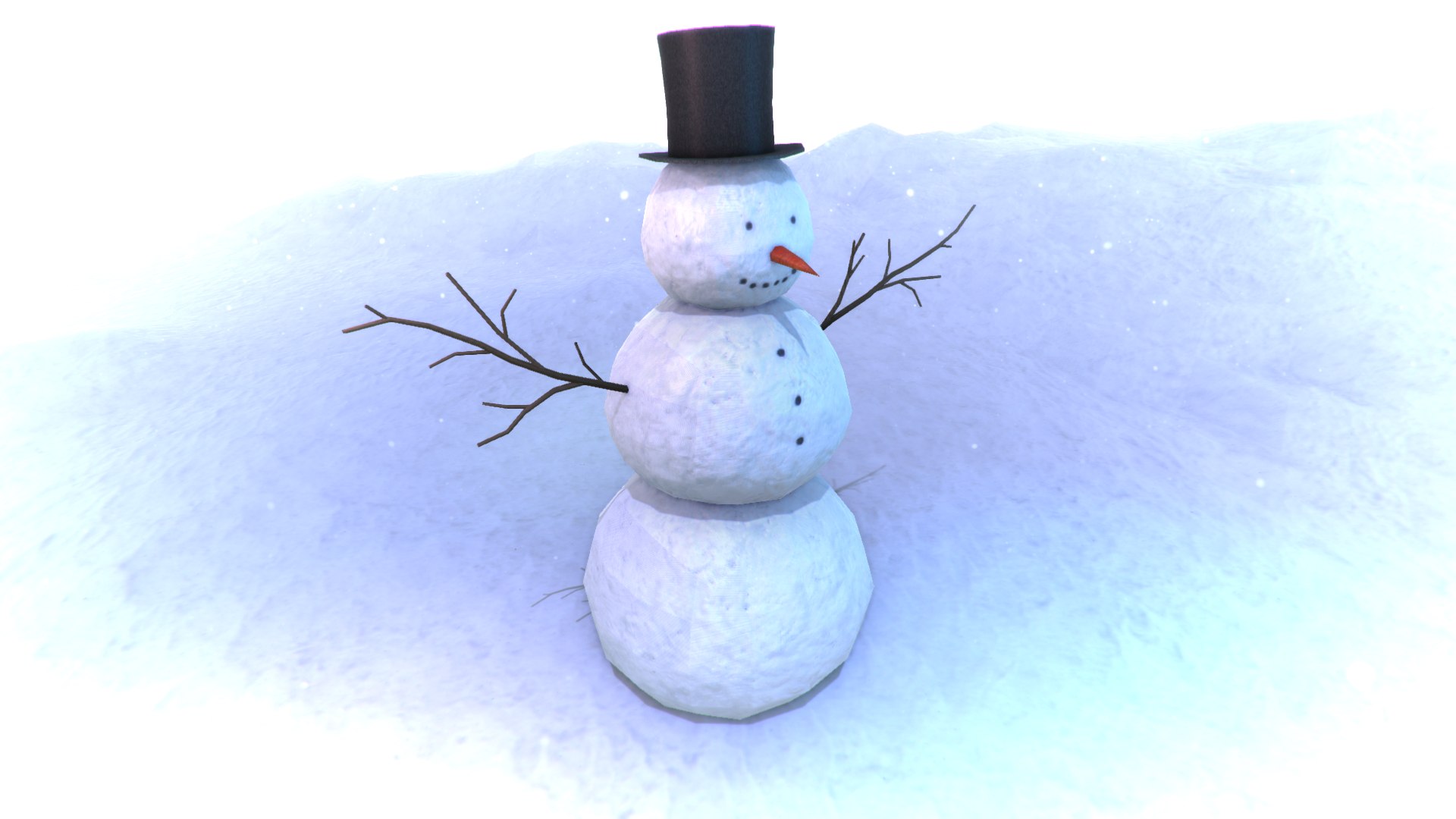 3d Snowman Snow