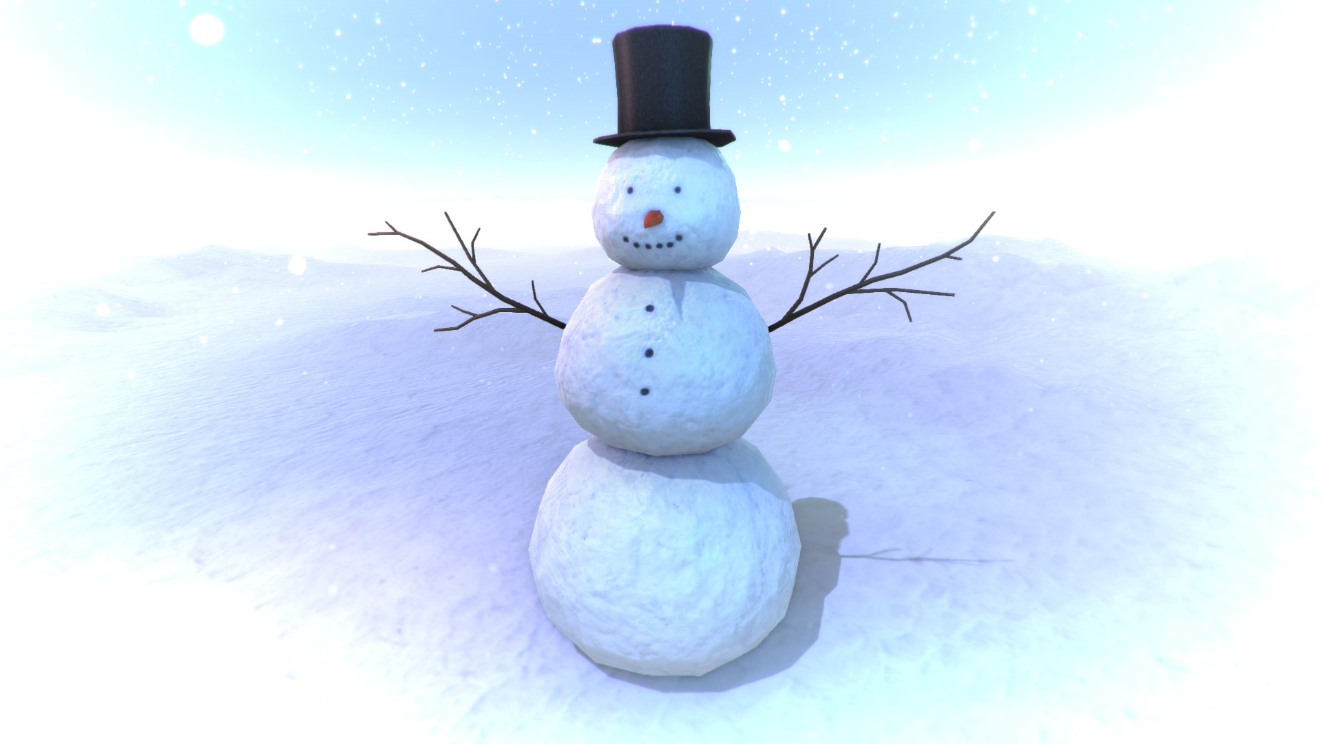 3d Snowman Snow
