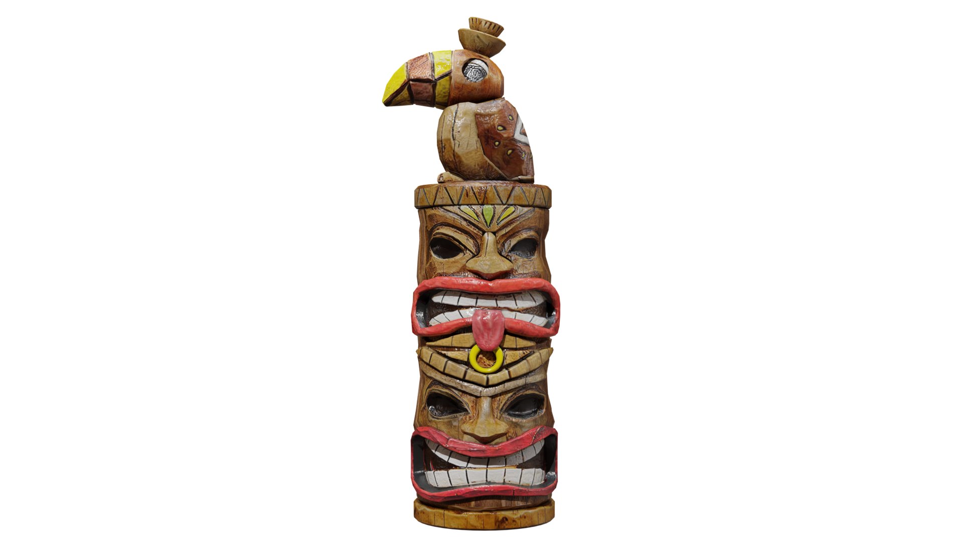3D Model Statue Tiki Totem - TurboSquid 2220984