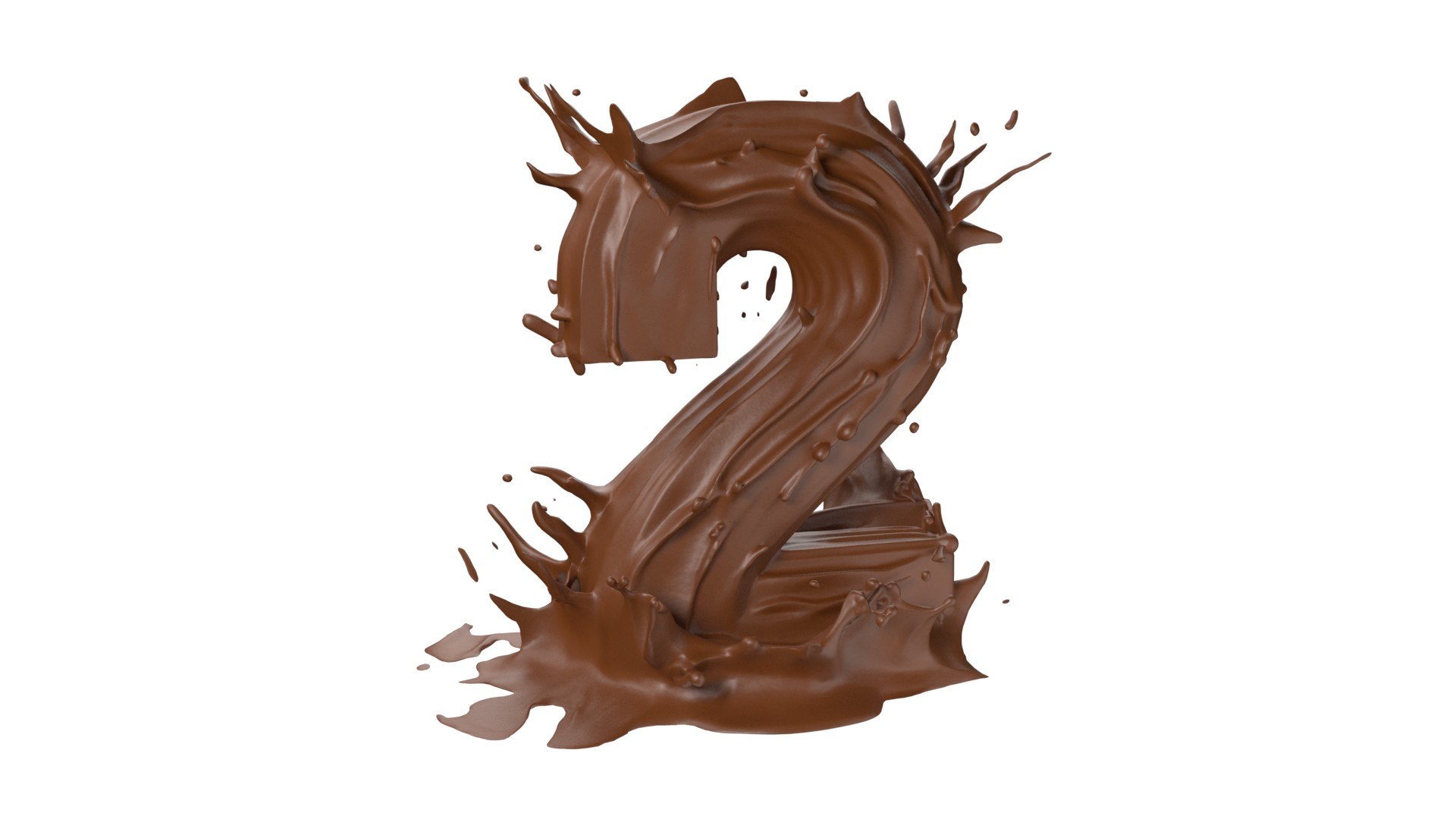 3D Chocolate Numbers 0 To 9 - TurboSquid 2370720