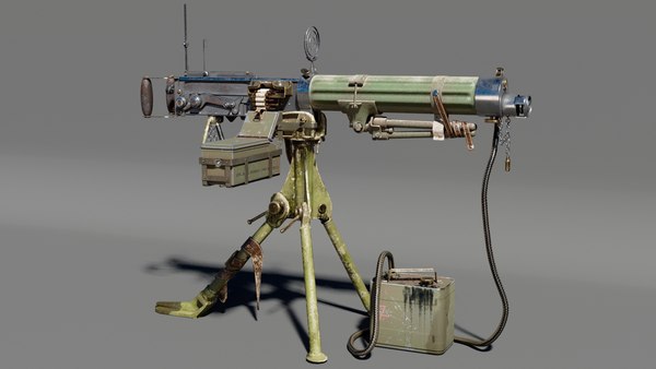 modelo 3d Ametralladora Vickers - TurboSquid 1960273