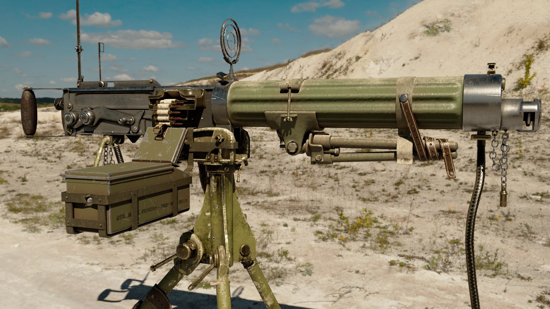 3D Vickers Machine Gun - TurboSquid 1960273