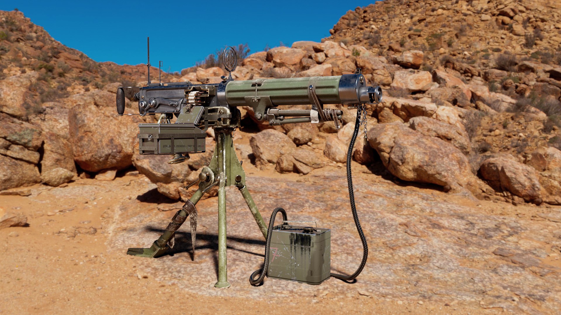 3D Vickers Machine Gun - TurboSquid 1960273