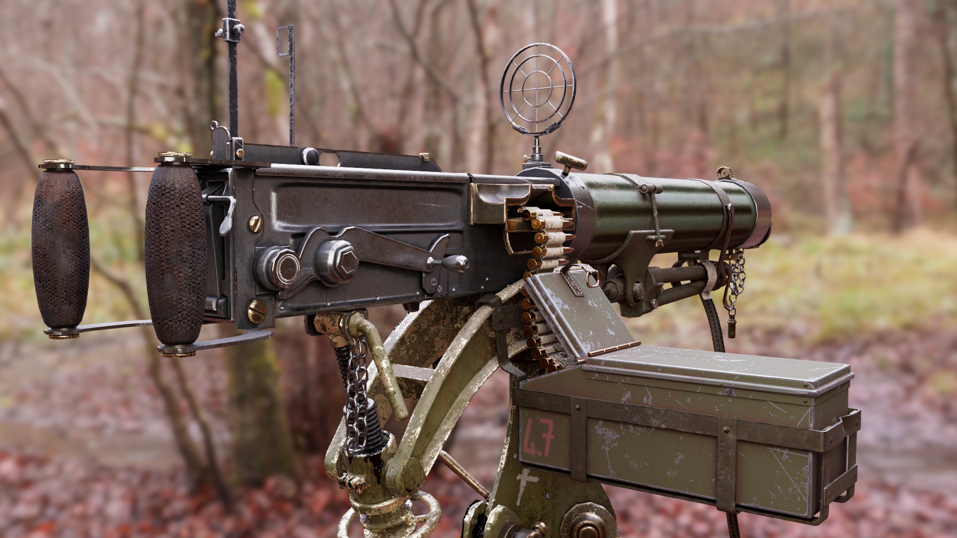 3D Vickers Machine Gun - TurboSquid 1960273