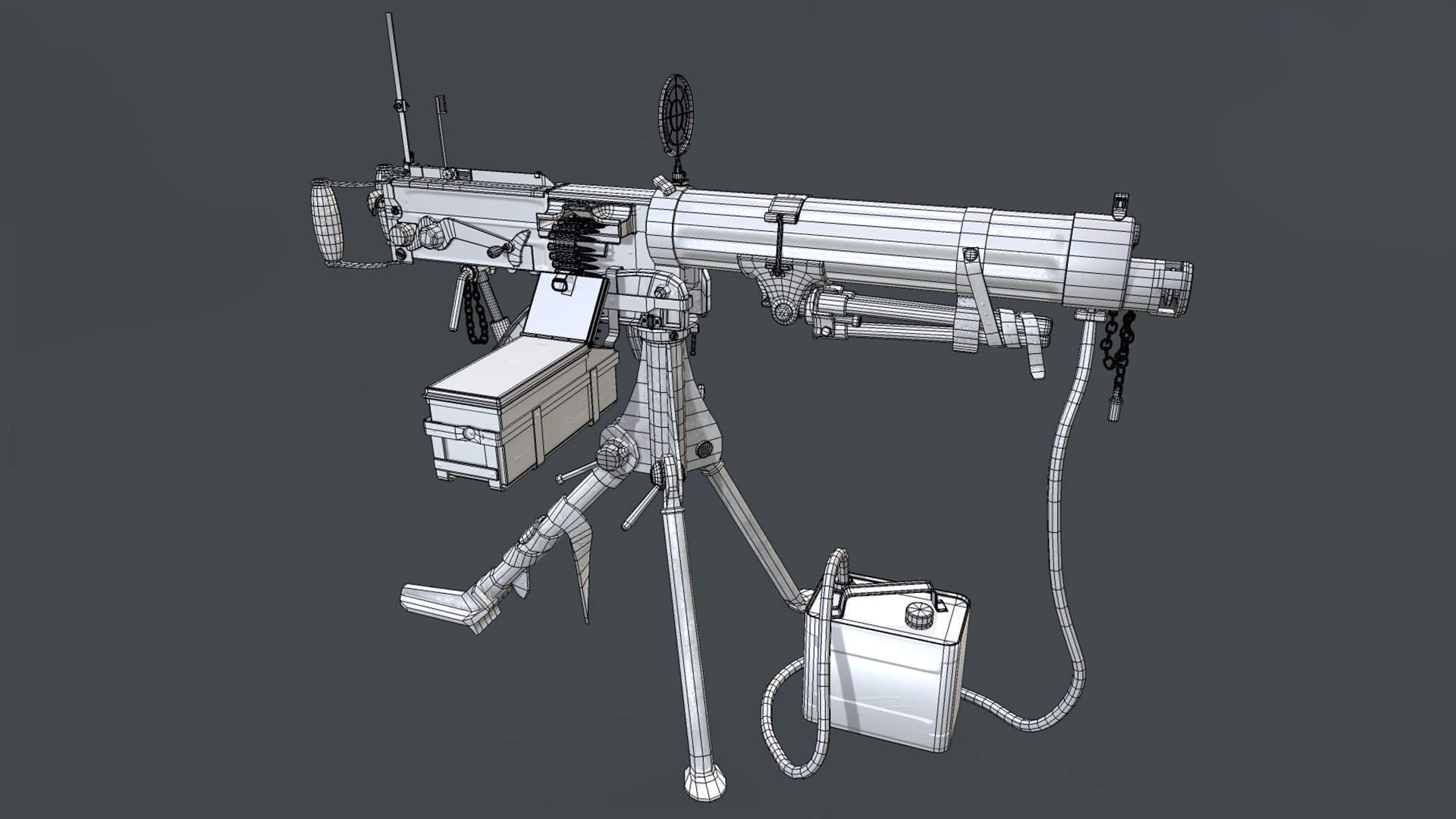 3D Vickers Machine Gun - TurboSquid 1960273