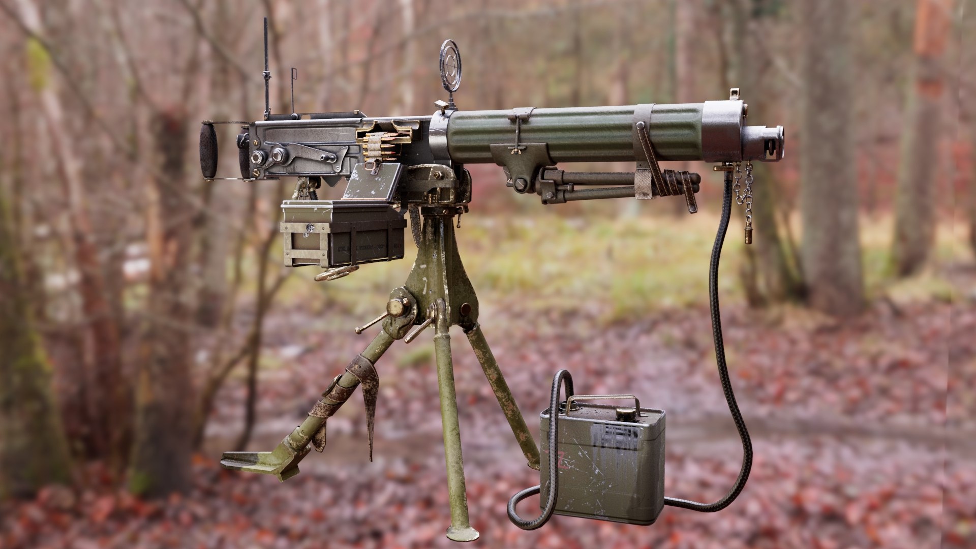 3D Vickers Machine Gun - TurboSquid 1960273