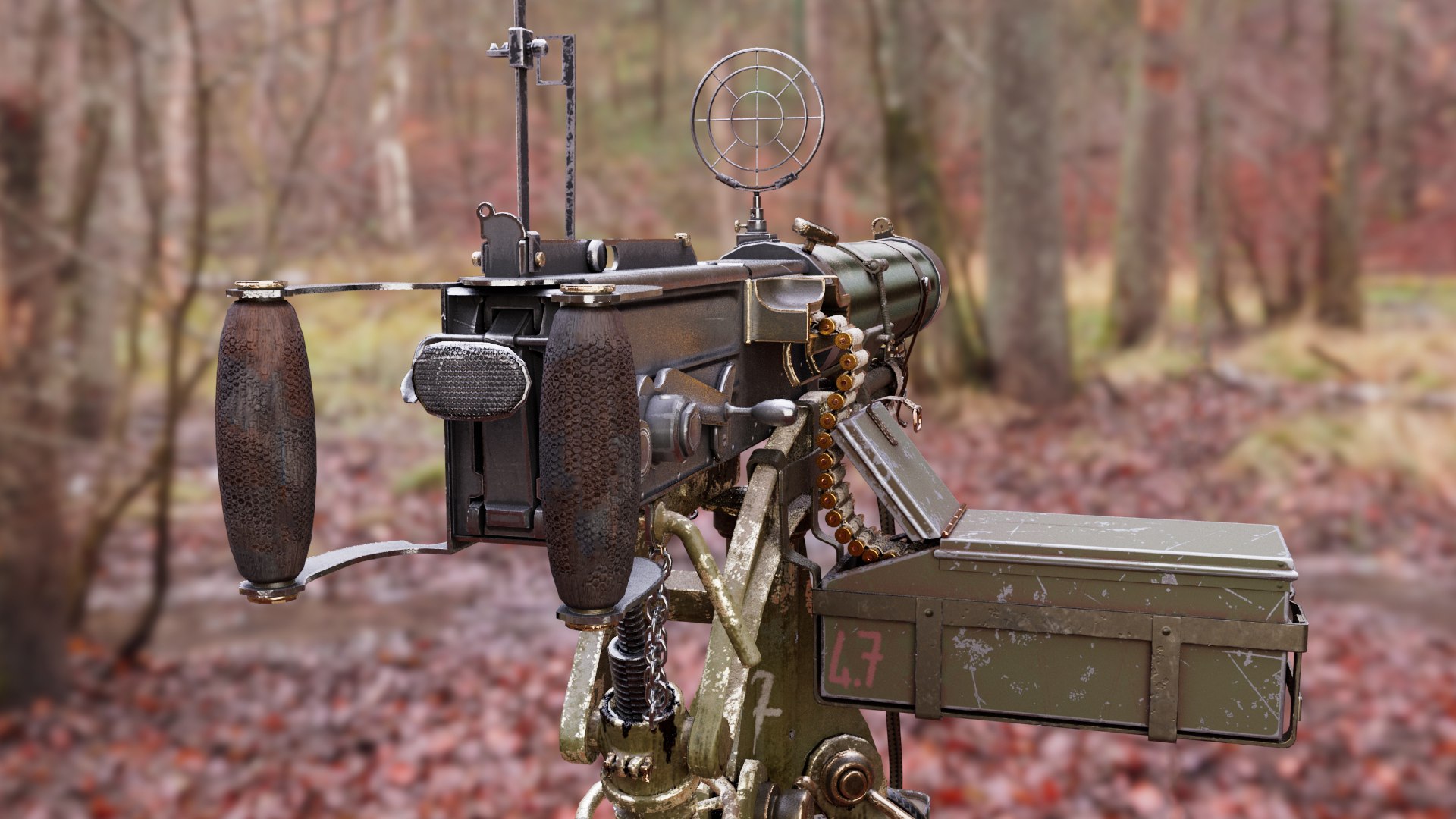 3D Vickers Machine Gun - TurboSquid 1960273