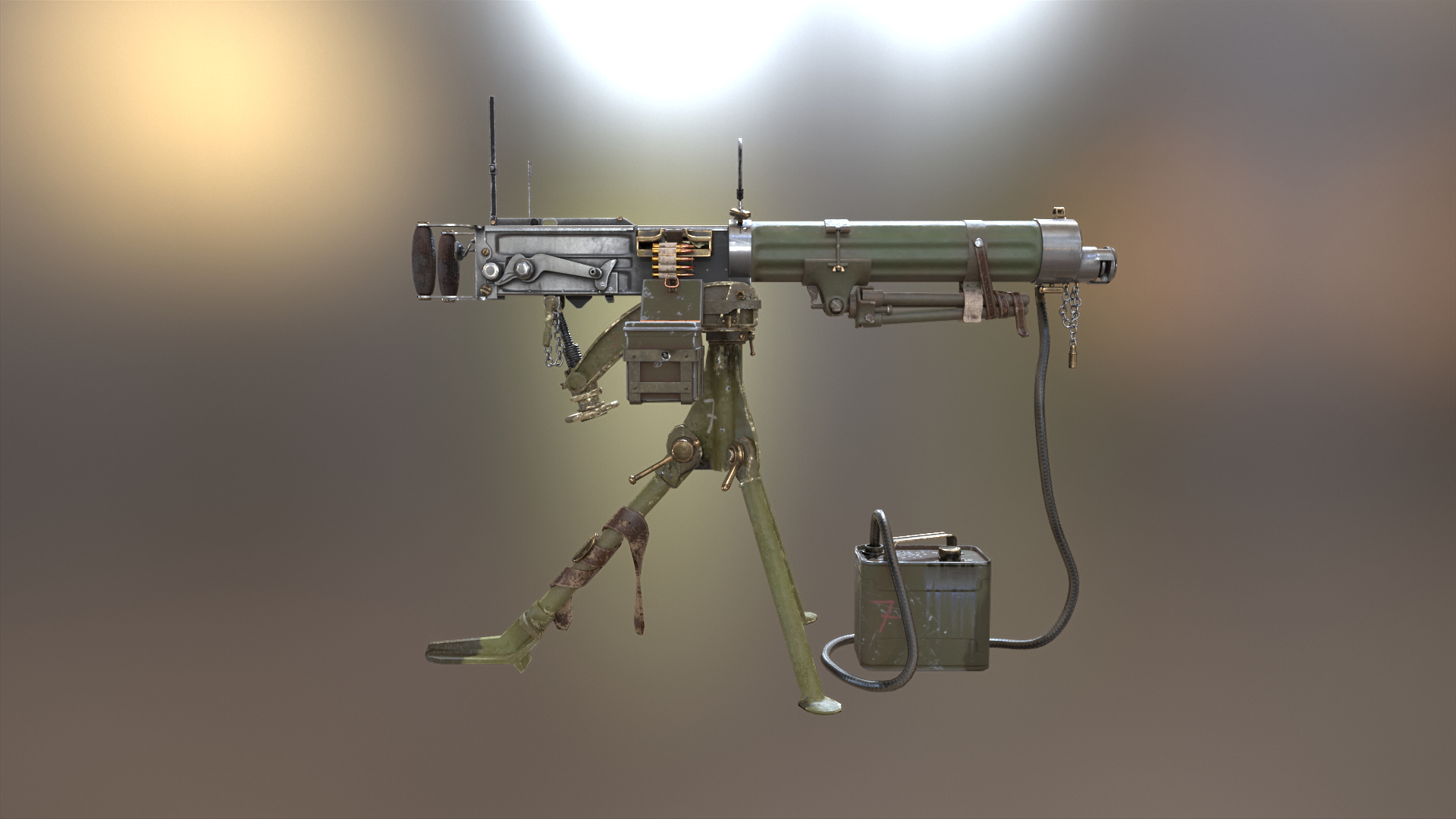 3D Vickers Machine Gun - TurboSquid 1960273