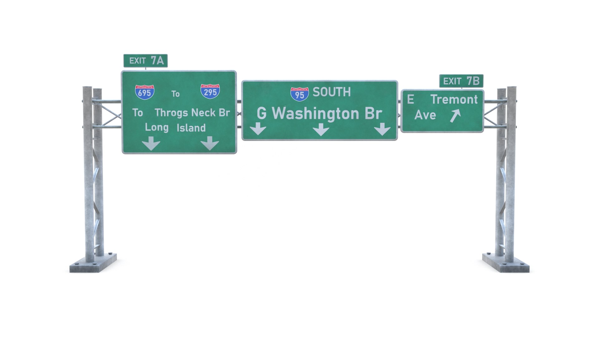 3D 10 highway sign - TurboSquid 1493422