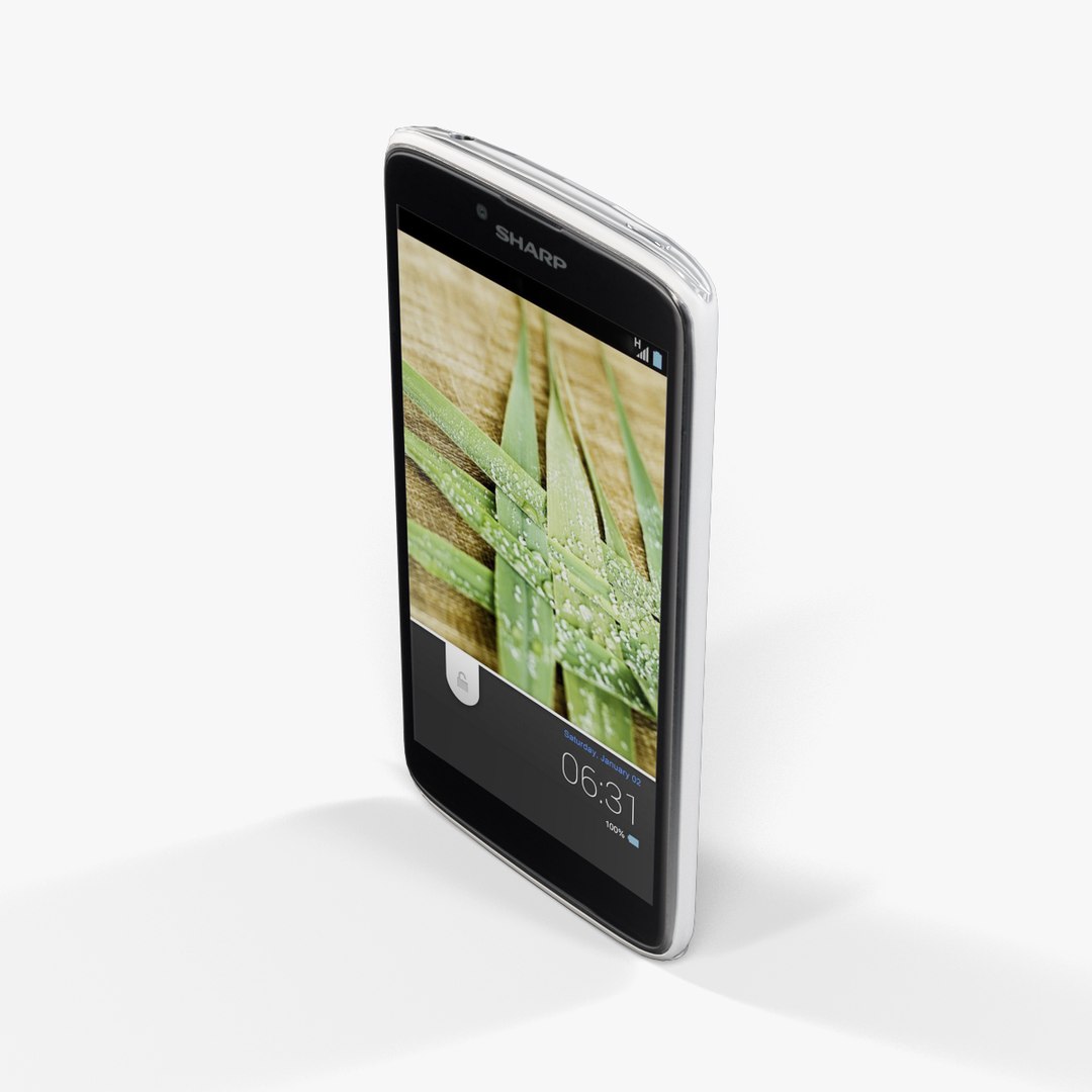 Low-poly Sharp Sh837w White 3d Max