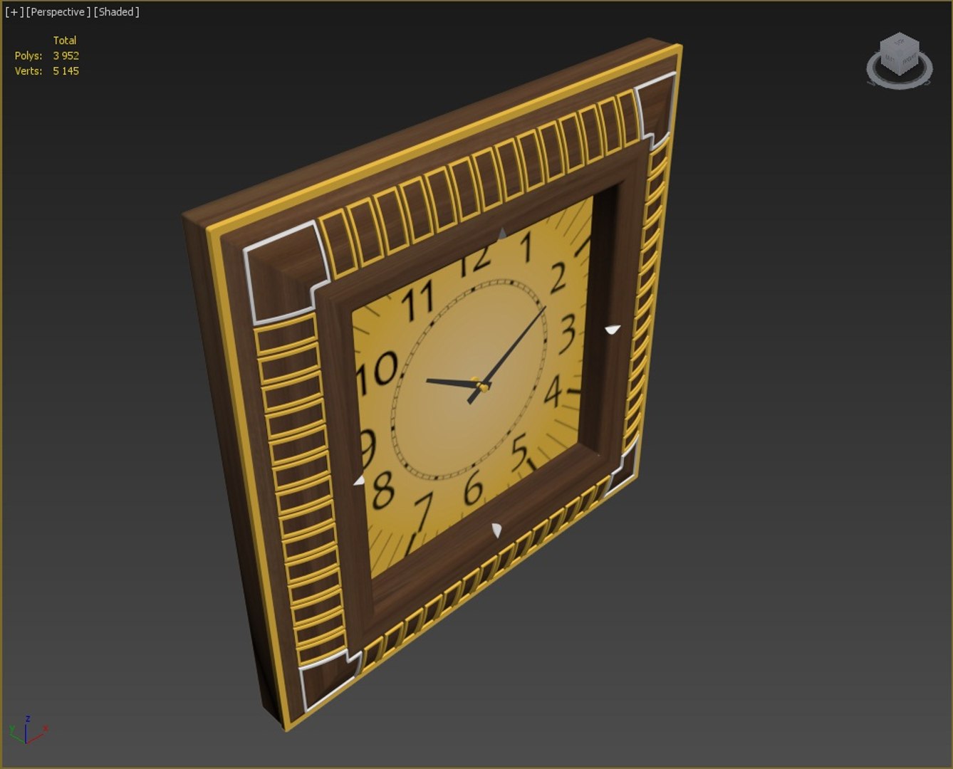 3D model square wall clock - TurboSquid 1604958