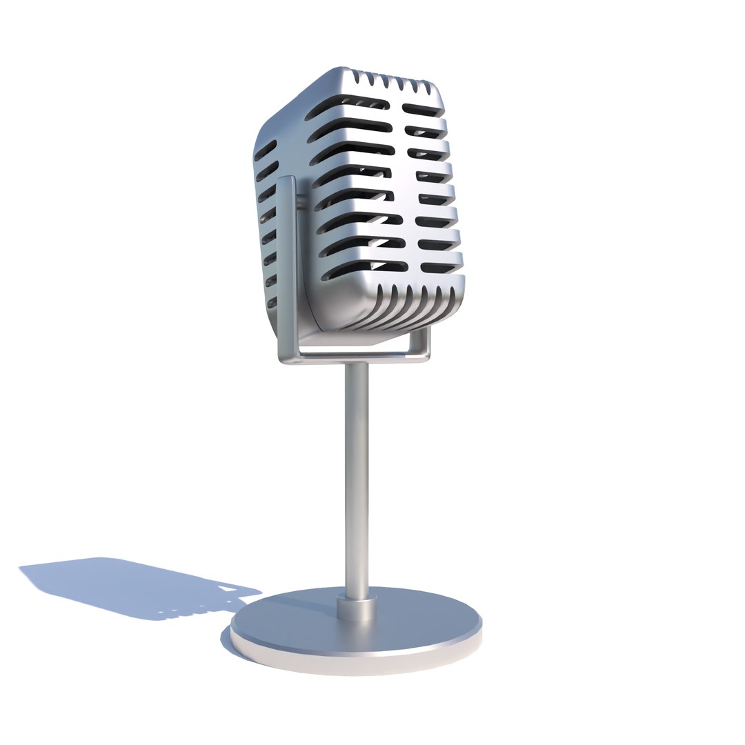 Vintage microphone model - TurboSquid 2150776