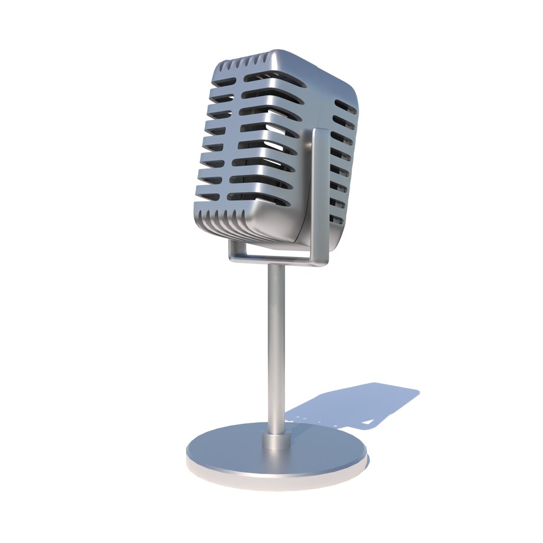 Vintage microphone model - TurboSquid 2150776