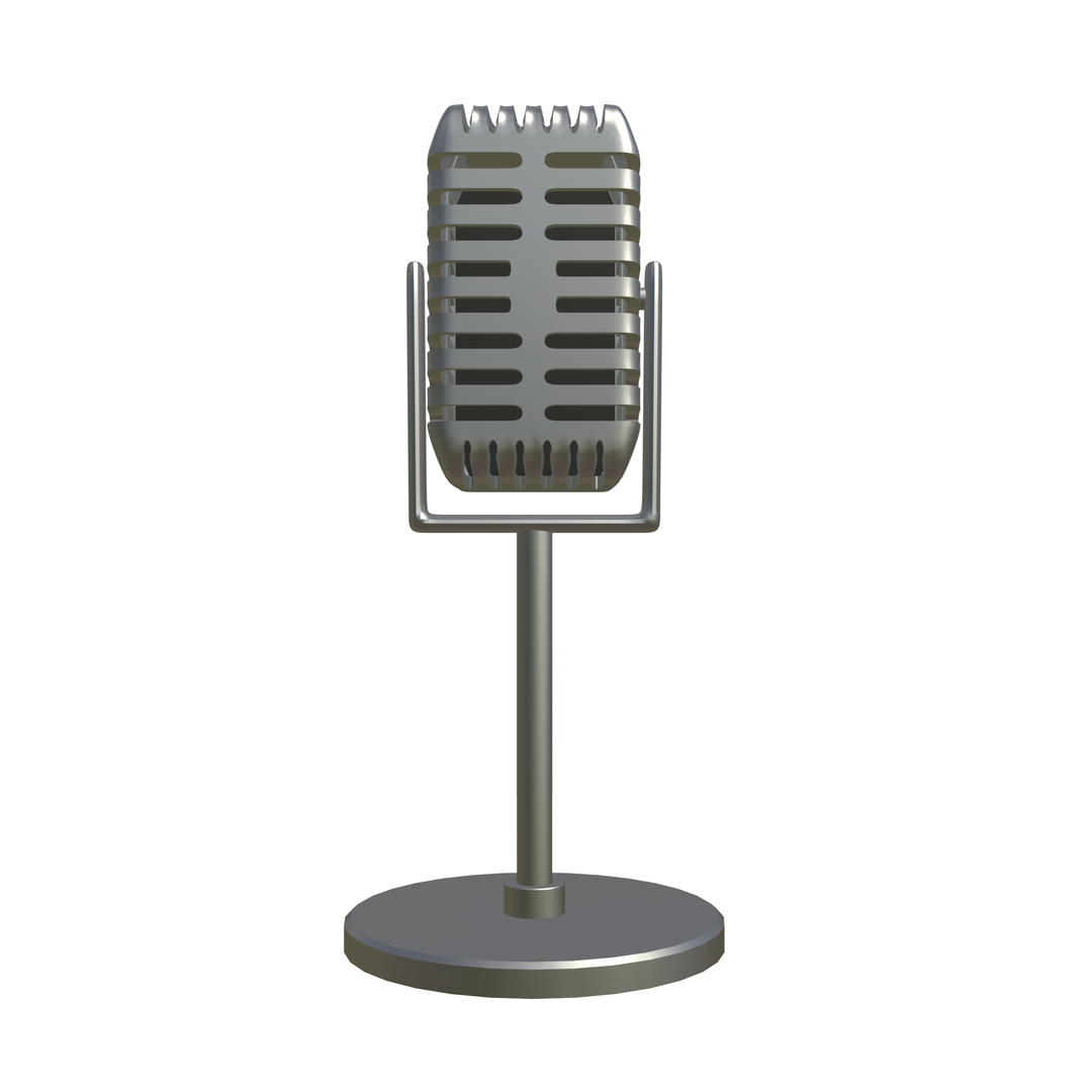 Vintage microphone model - TurboSquid 2150776