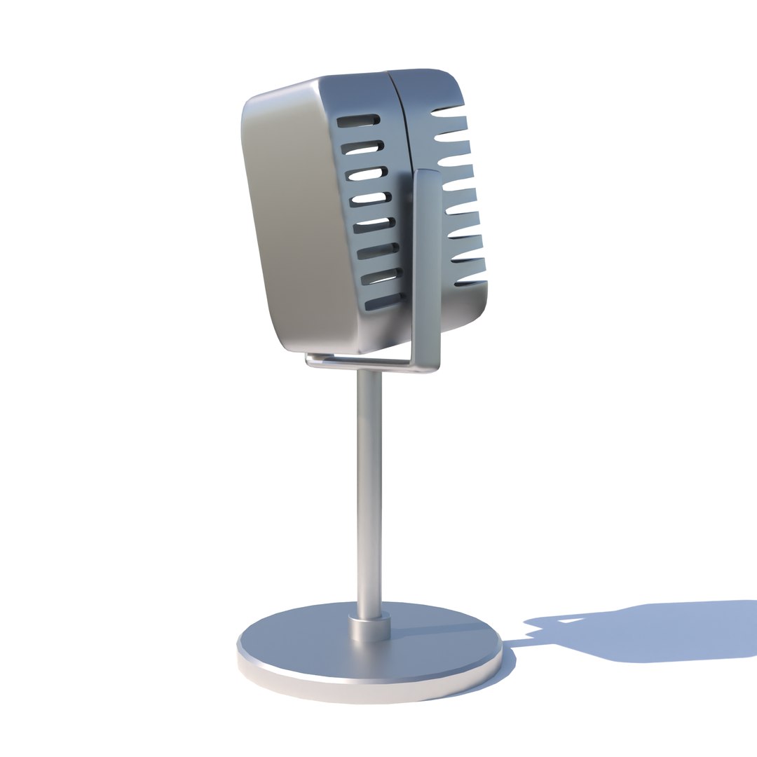 Vintage microphone model - TurboSquid 2150776