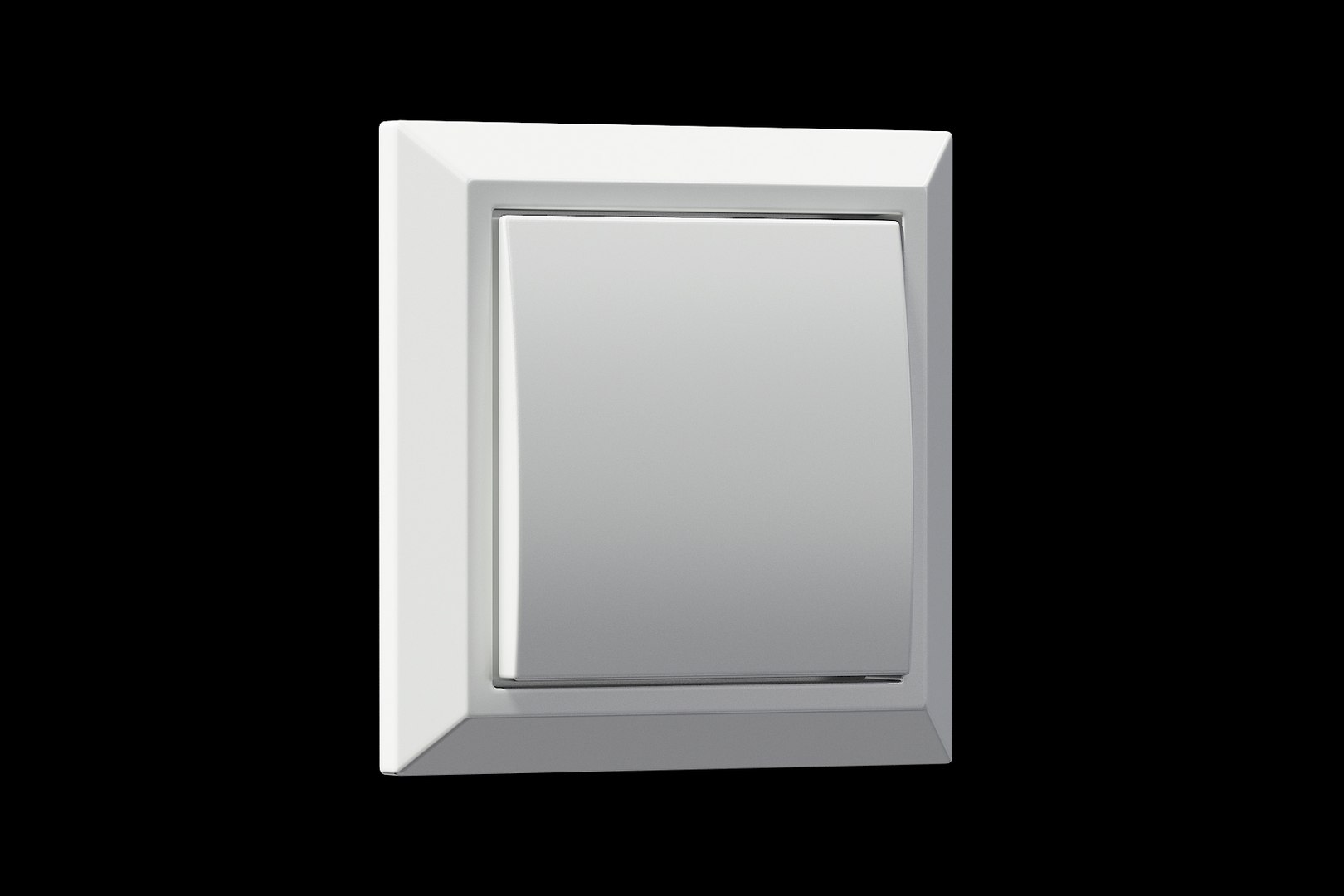 3D White Single Power Switch Model - TurboSquid 1350070