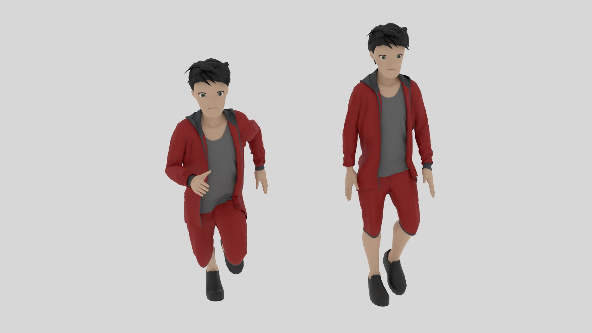 Cartoon Character Walking And Running Animation 3D Model - TurboSquid ...