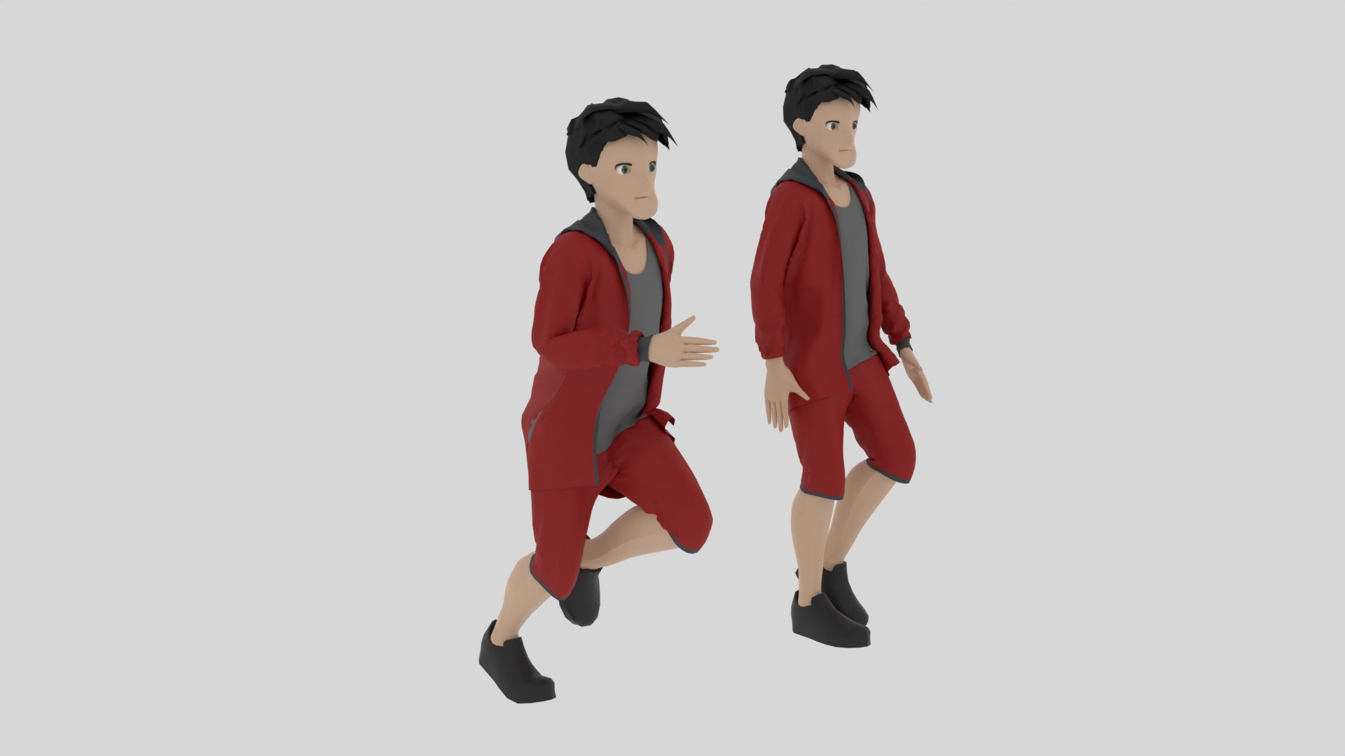 Cartoon Character Walking And Running Animation 3D Model - TurboSquid ...
