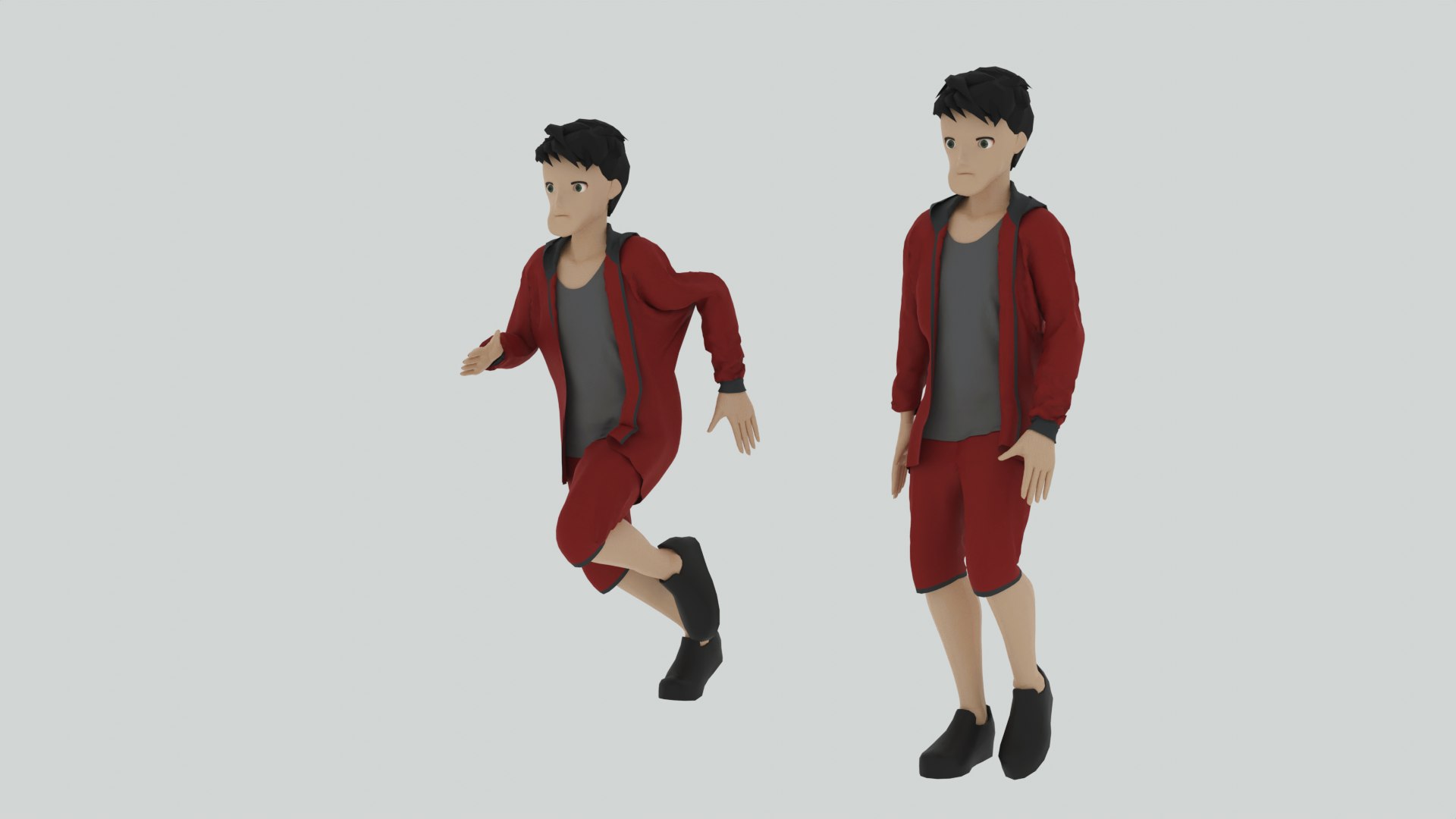 Cartoon Character Walking And Running Animation 3D Model - TurboSquid ...