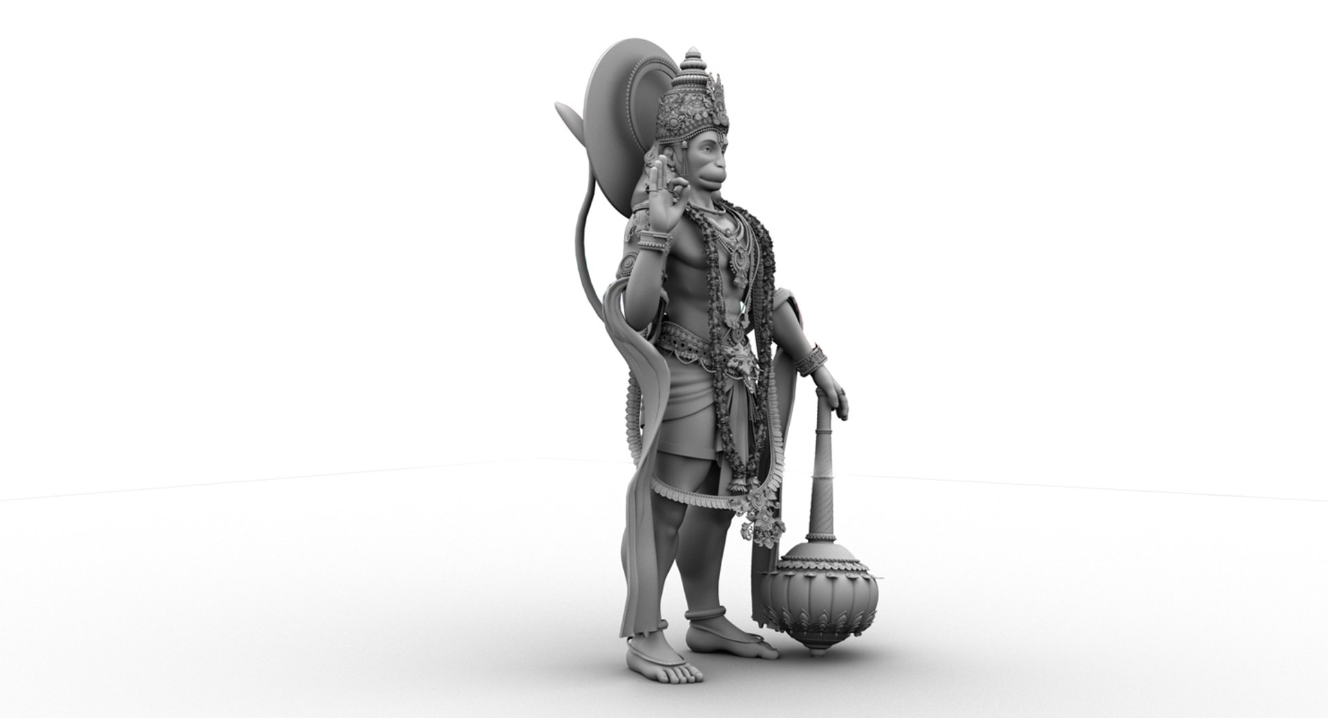 God Hanuman 3D Model - TurboSquid 1569845