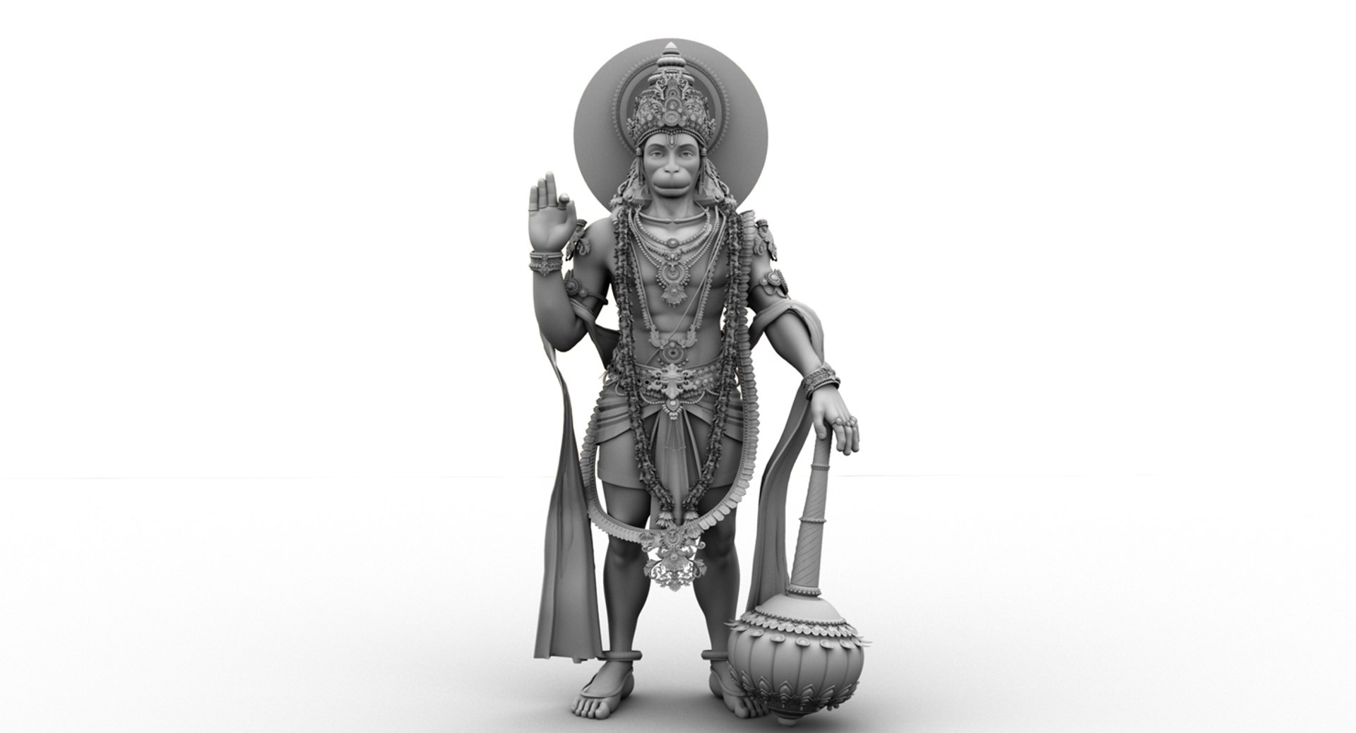 God Hanuman 3D Model - TurboSquid 1569845