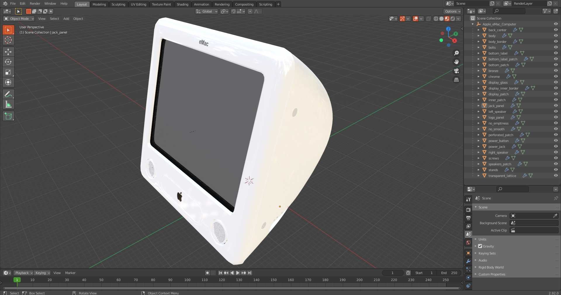 Apple EMac Computer 3D - TurboSquid 2208706