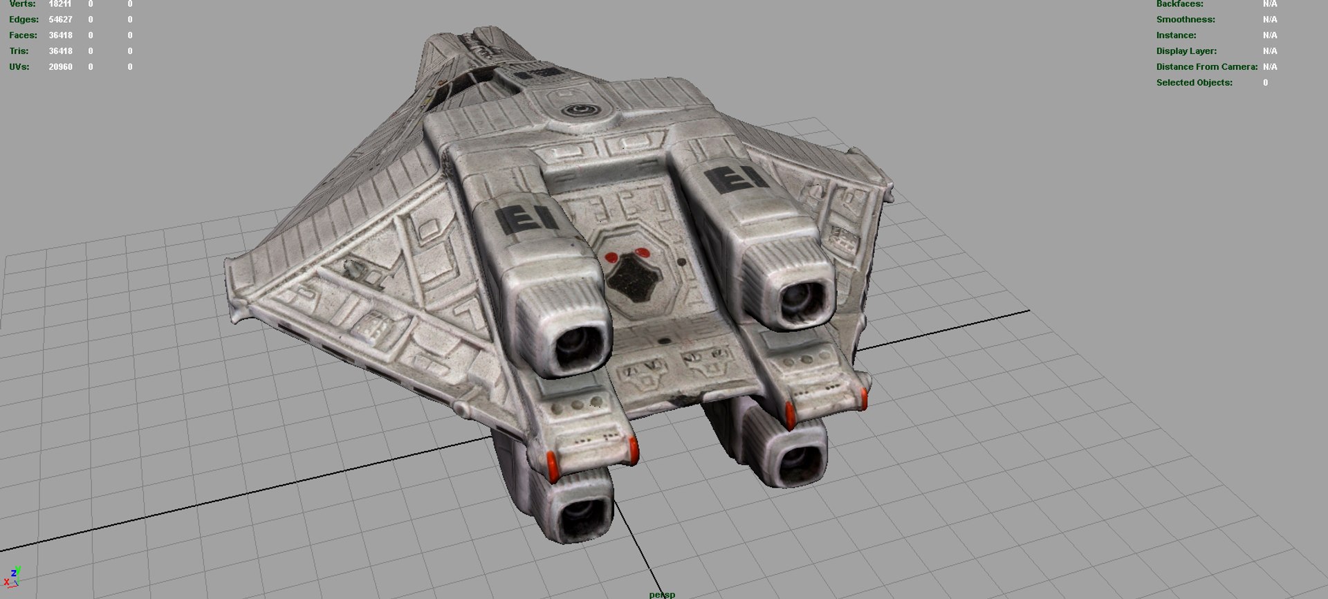 3d Narcissus Shuttle Alien Nostromo Model